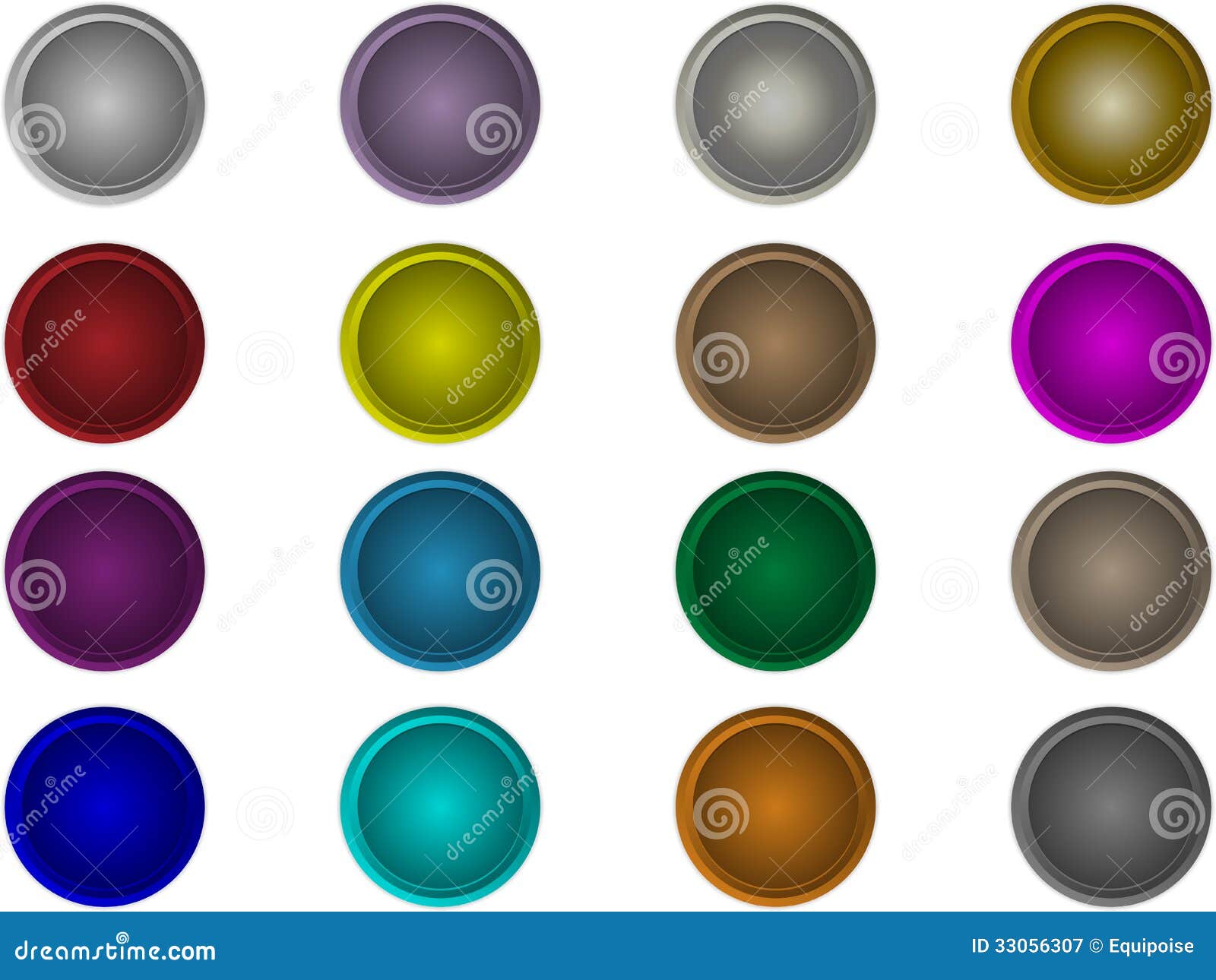 Set round buttons stock vector. Illustration of label - 33056307