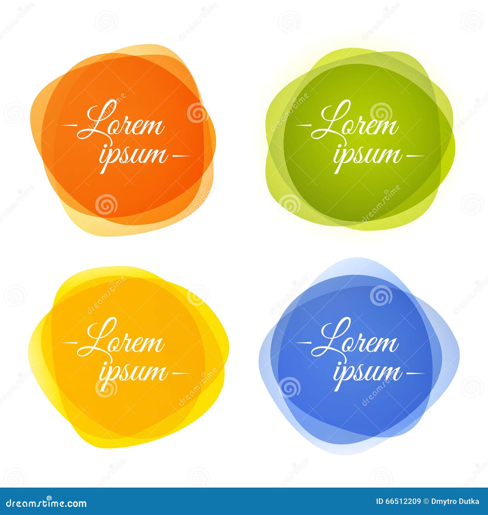 Set of Round Colorful Vector Shapes. Abstract Vector Banners. Design ...