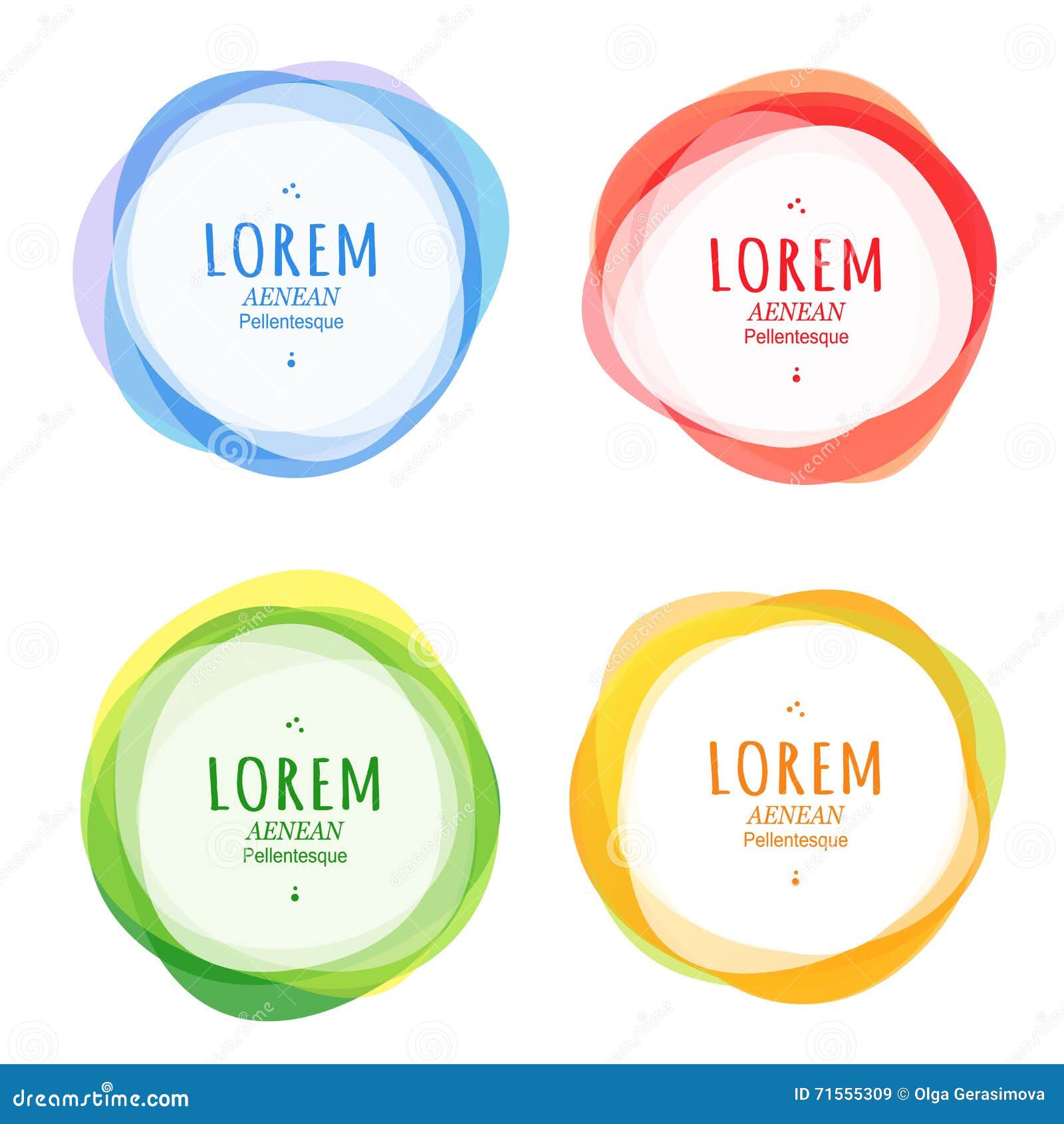 Set of Round Colorful Vector Shapes. Design Elements. Stock Vector ... Set of Round Colorful Vector Shapes. Design Elements. Stock Vector ...