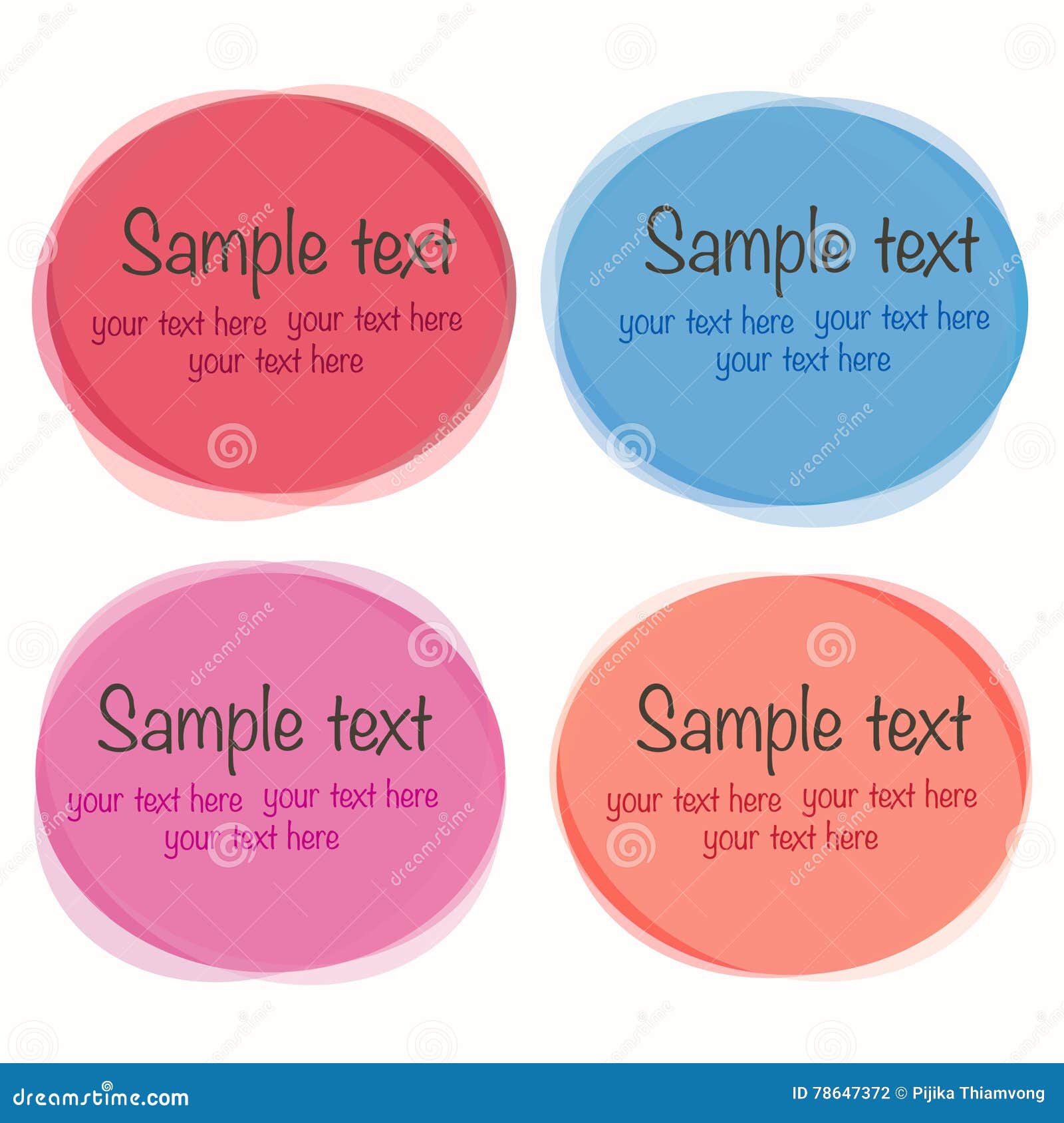 Set of Round Colorful Vector Shapes. Stock Vector - Illustration of ...