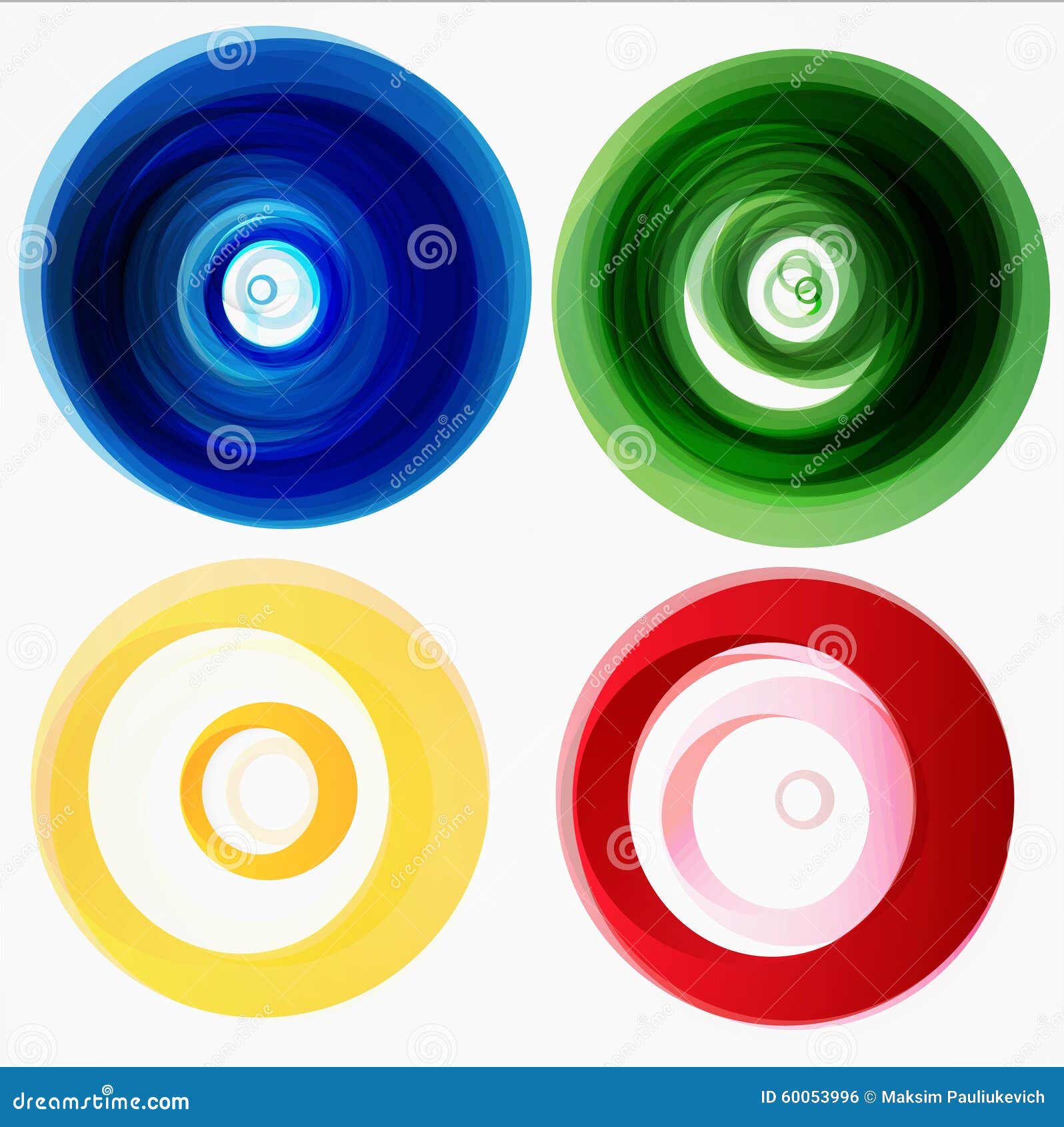 Set of Round Colorful Vector Shapes. Stock Vector - Illustration of ...