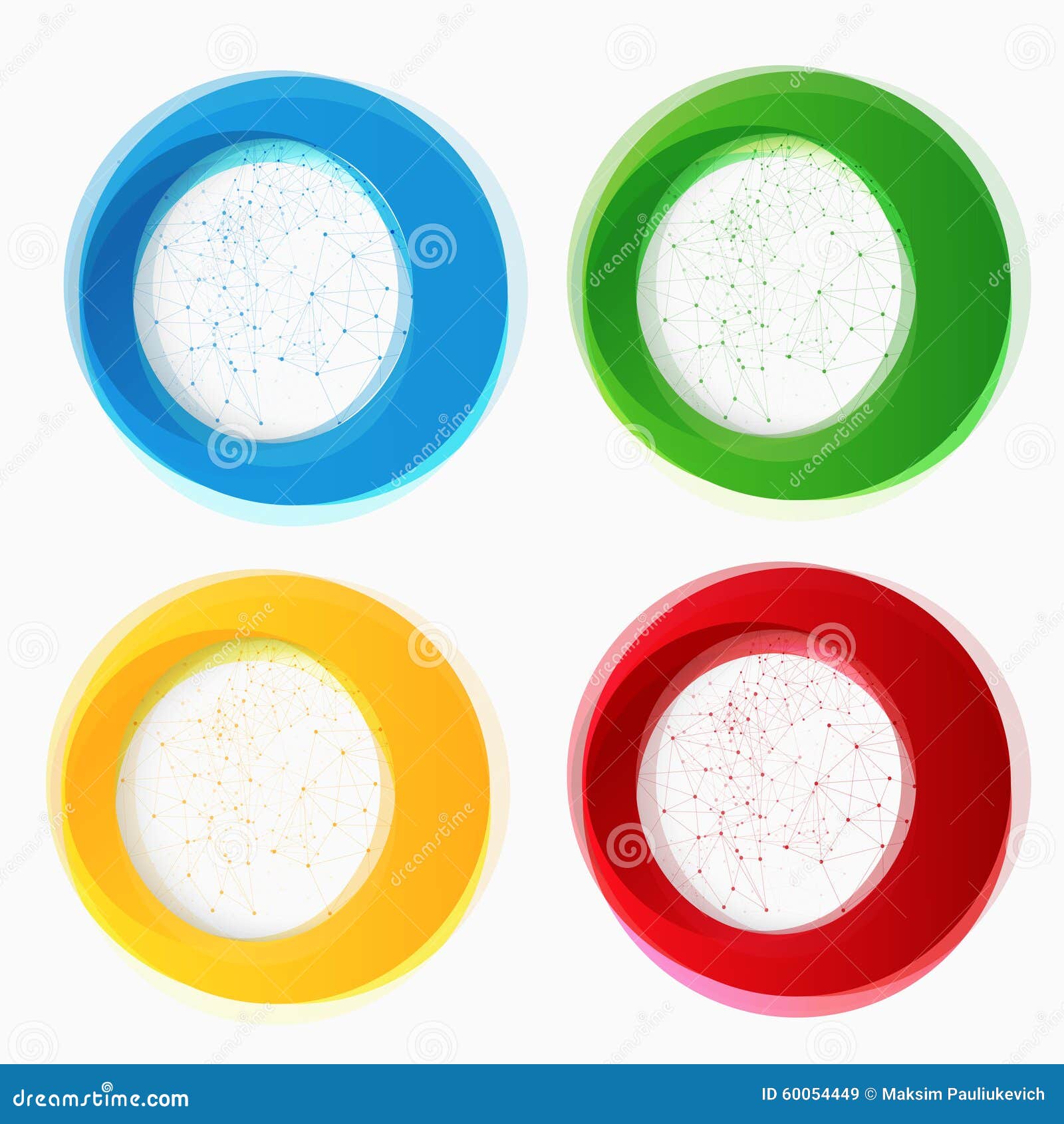 Set of Round Colorful Vector Shapes. Stock Vector - Illustration of ...