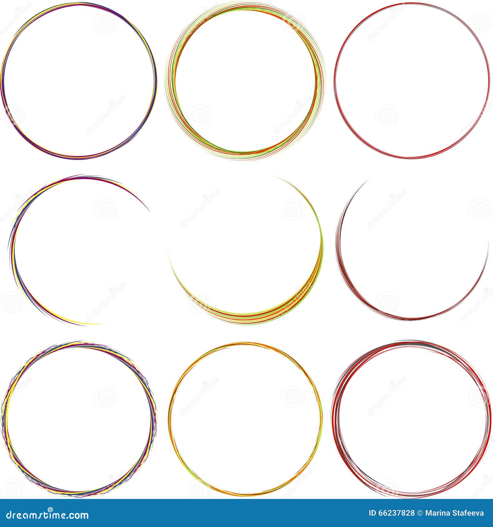 Set of Round Elements for Design. Stock Vector - Illustration of design ...