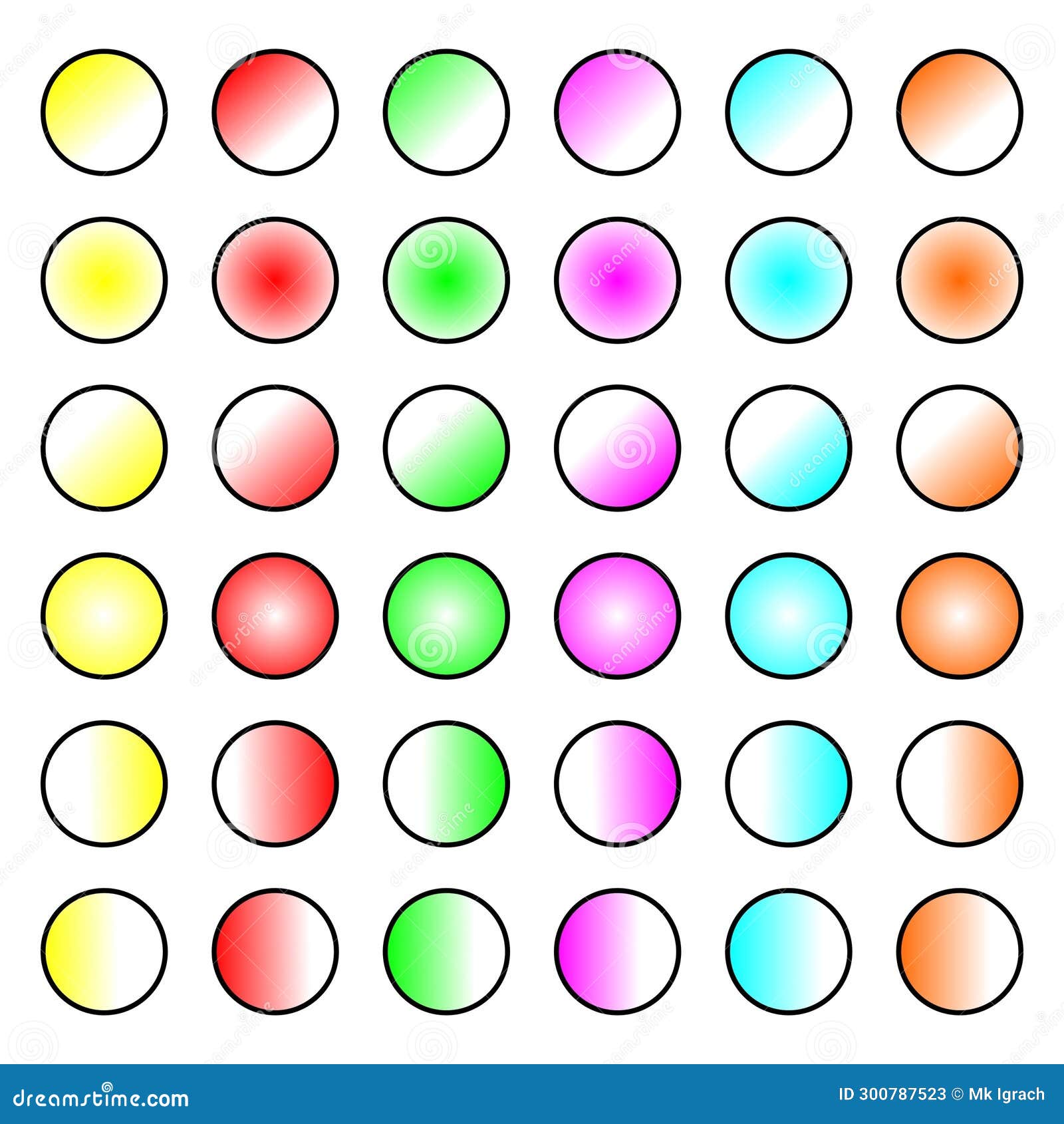 A Set of Round Fade Borders for Icons Stock Illustration - Illustration ...