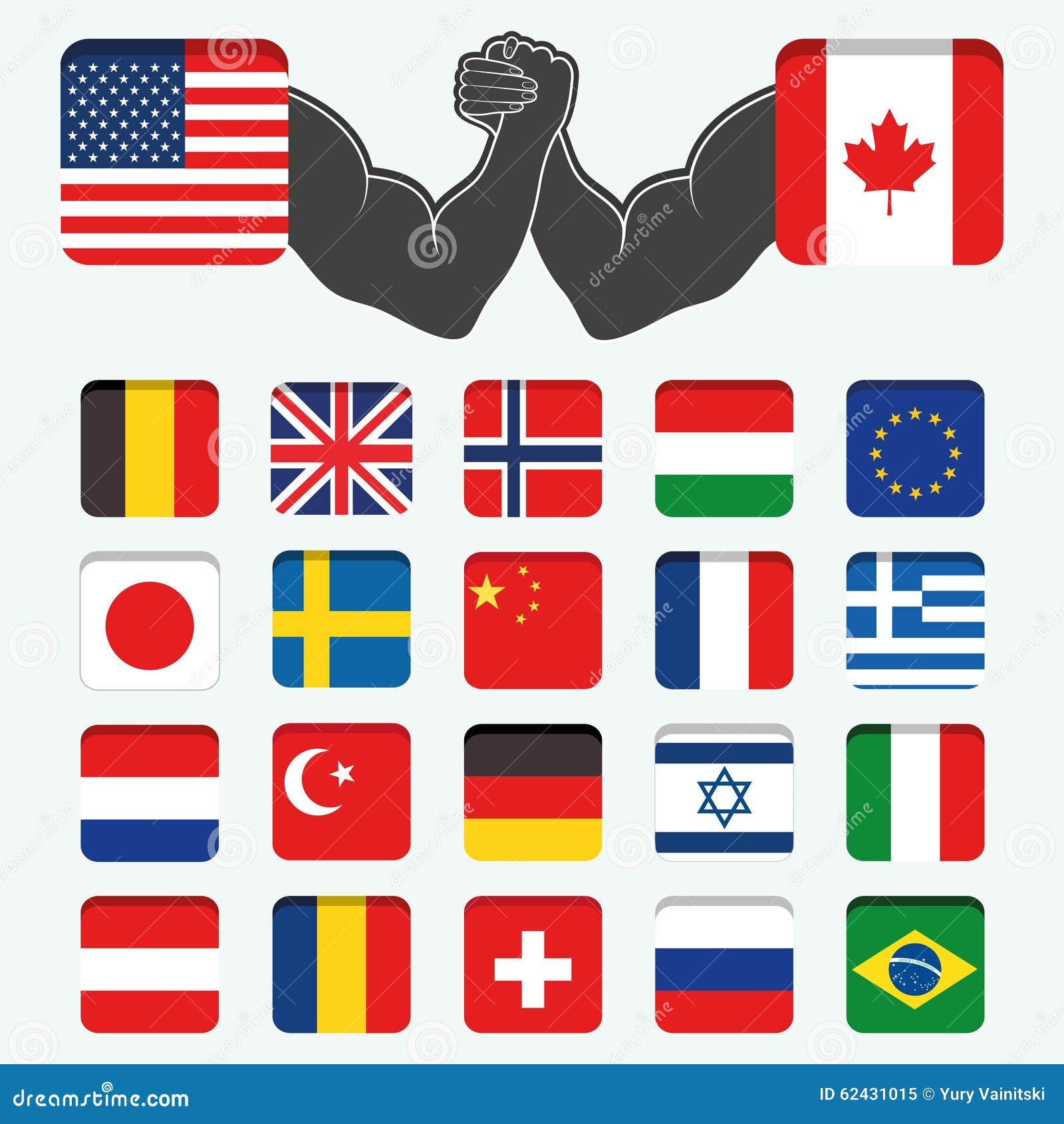 Set of Round Flags world stock vector. Illustration of kingdom - 62431015