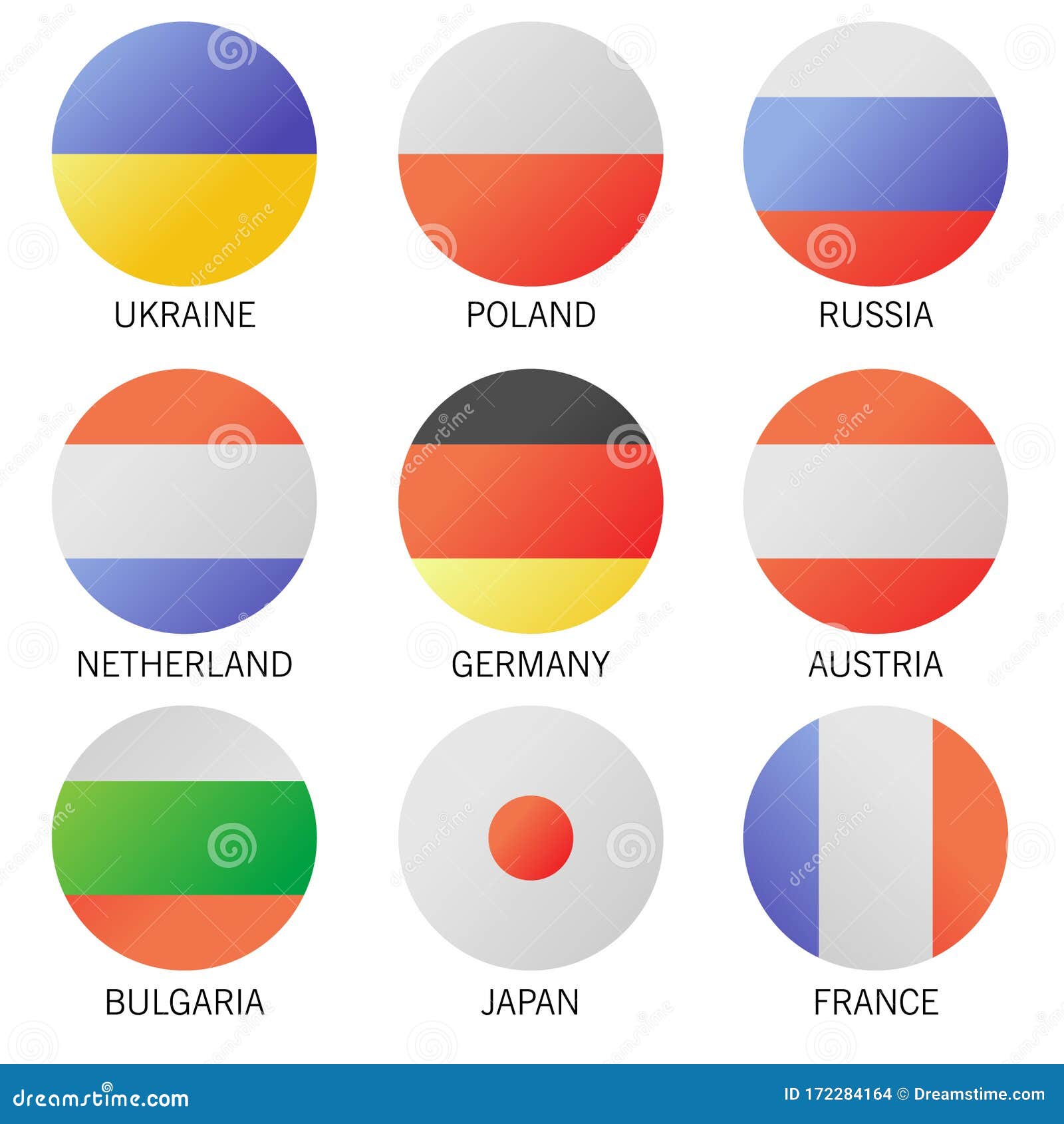 Set of Round Flags World Top States. Vector Illustration Stock ... Set of Round Flags World Top States. Vector Illustration Stock ...