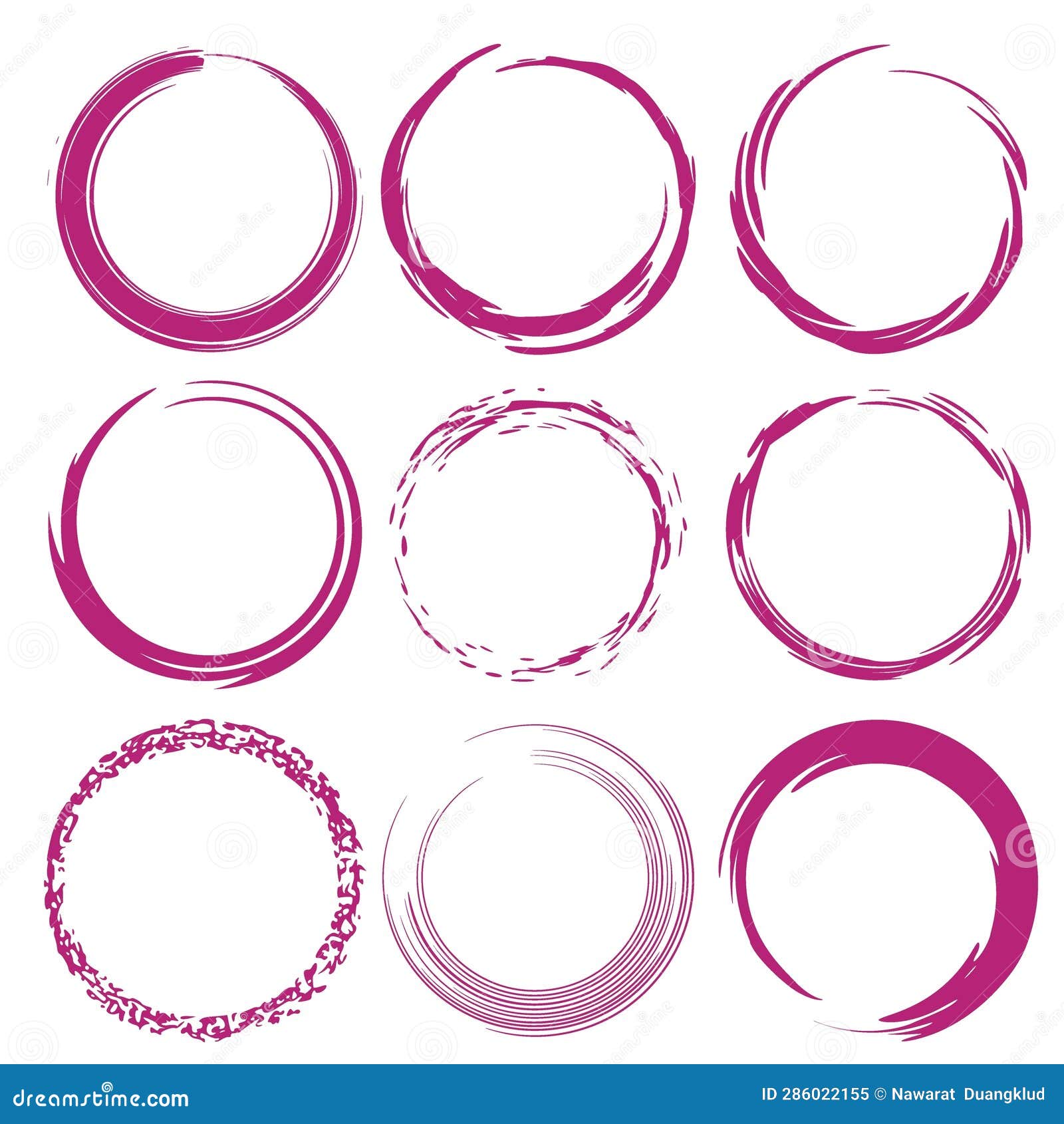 Set of round frames stock vector. Illustration of frame - 286022155