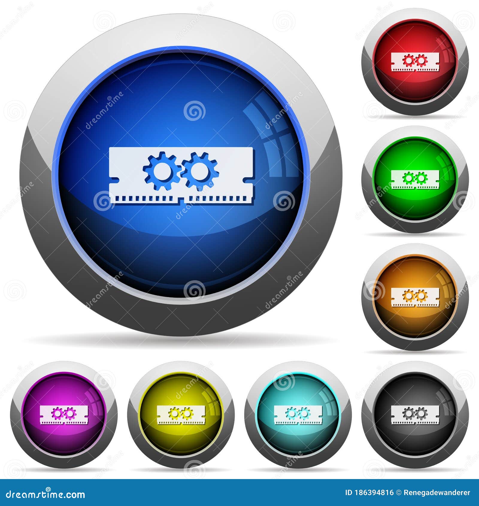 Memory Optimization Button Set Stock Vector - Illustration of ...