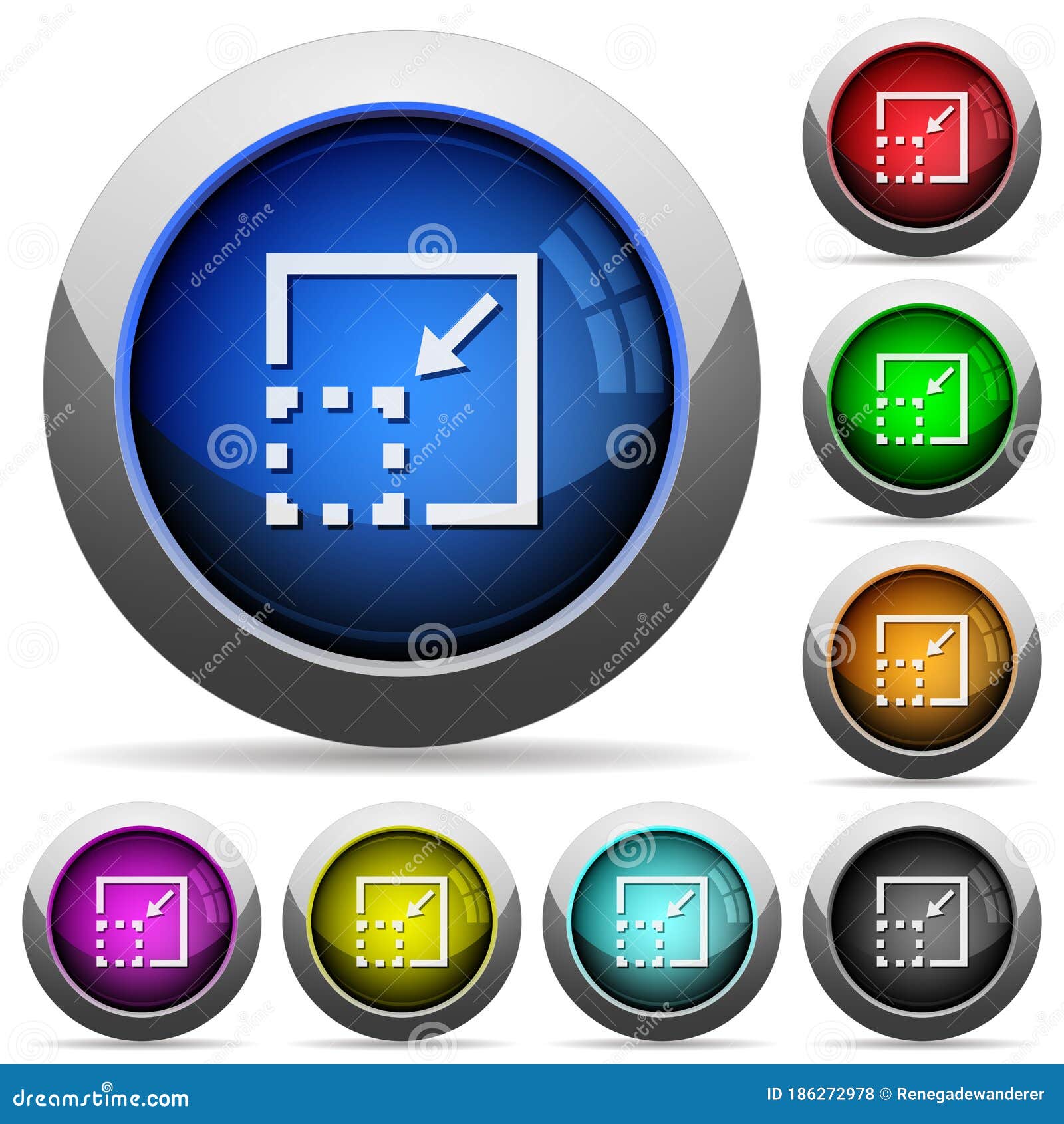 Minimize Element Button Set Stock Vector - Illustration of panel ...