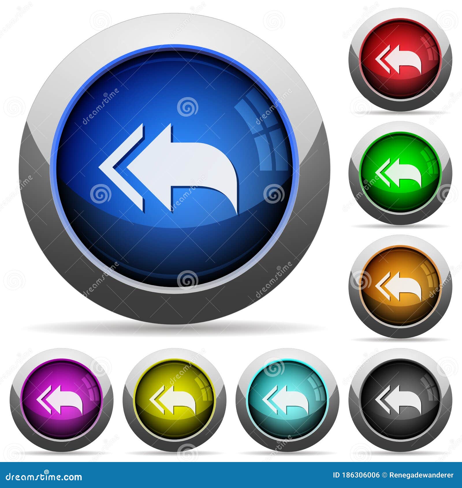 Reply to all button set stock illustration. Illustration of communicate ...