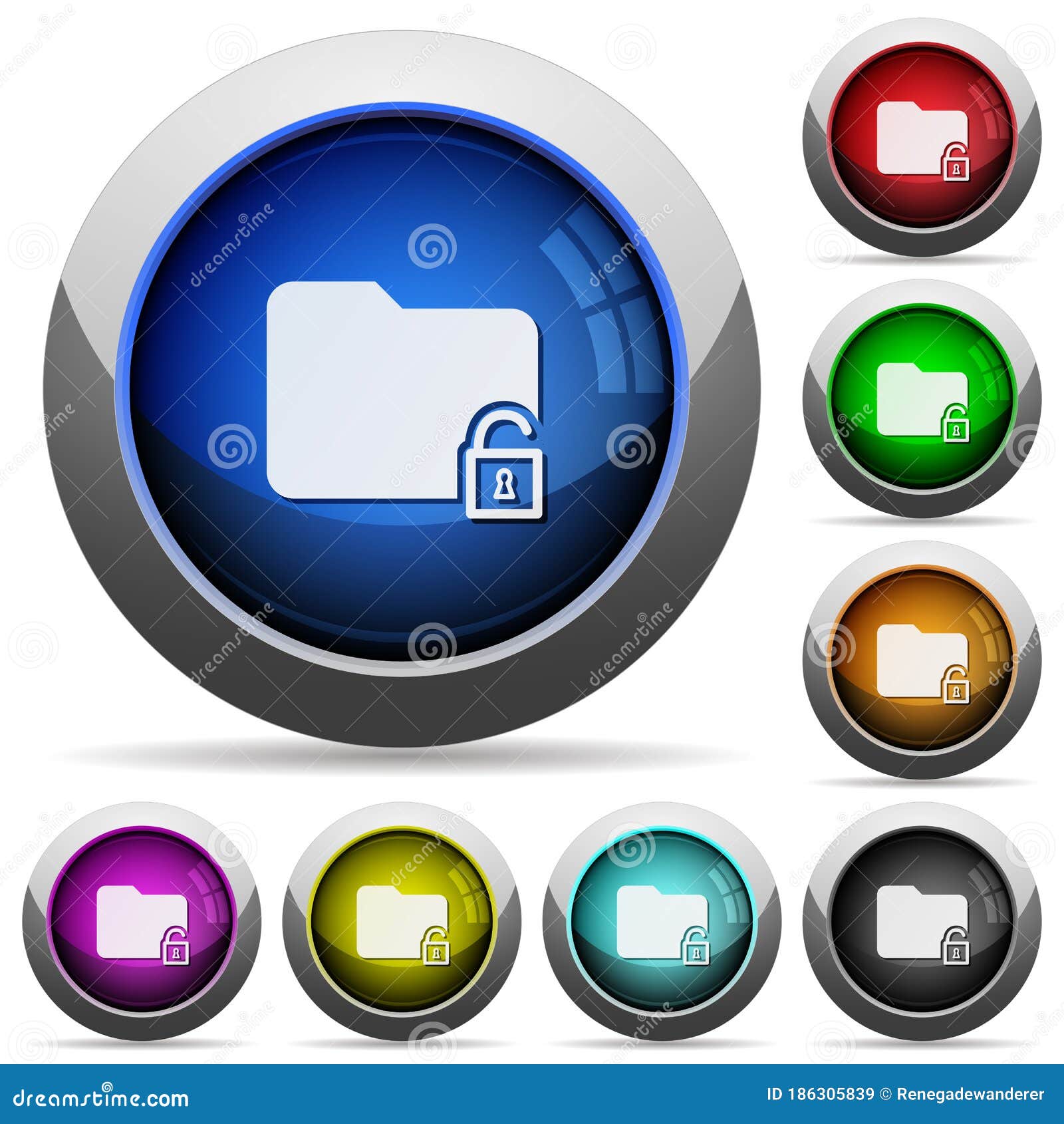 Unlock Folder Icon Design Cartoon Vector | CartoonDealer.com #213973265
