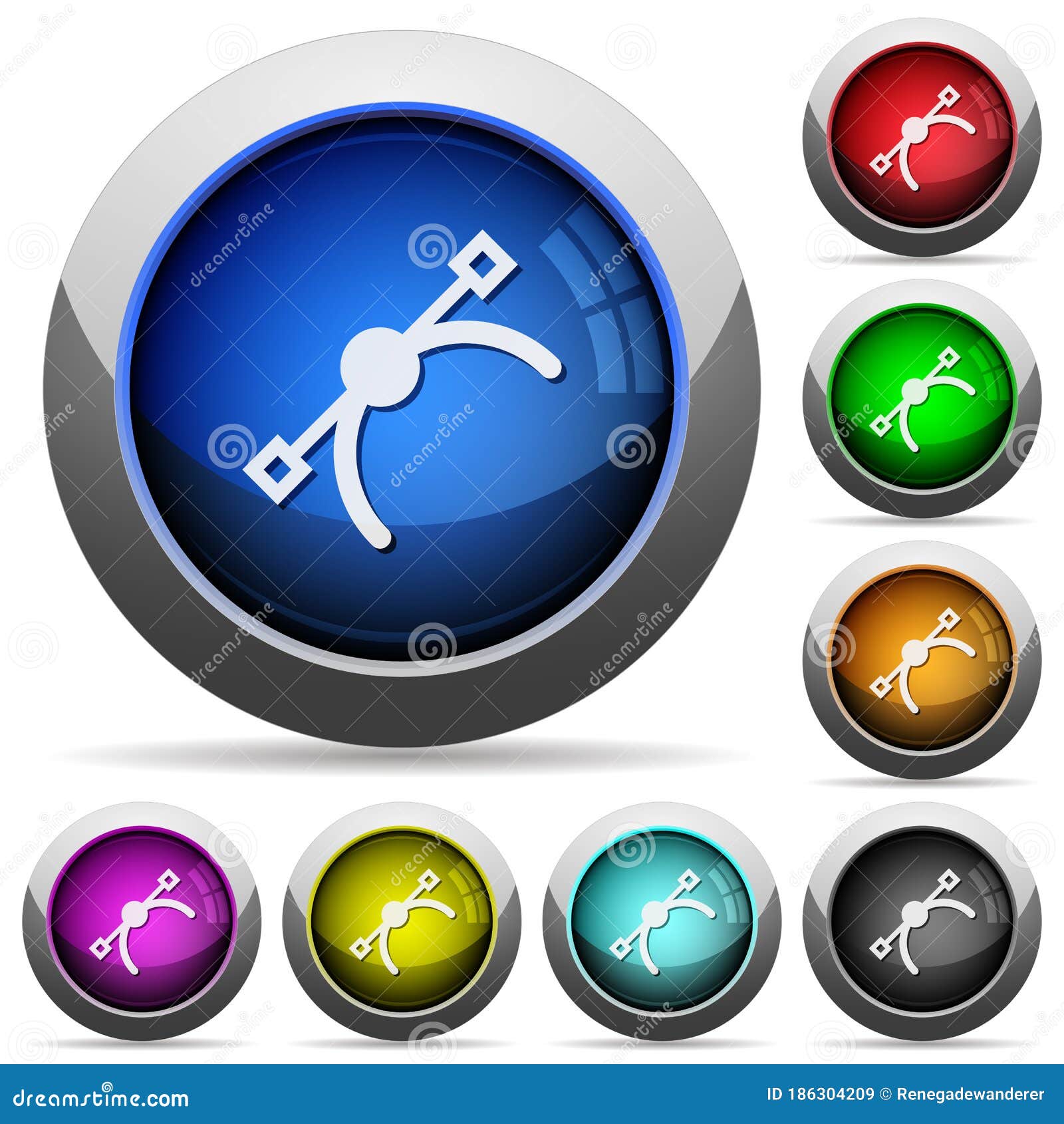 Vector symbol button set stock illustration. Illustration of icons ...