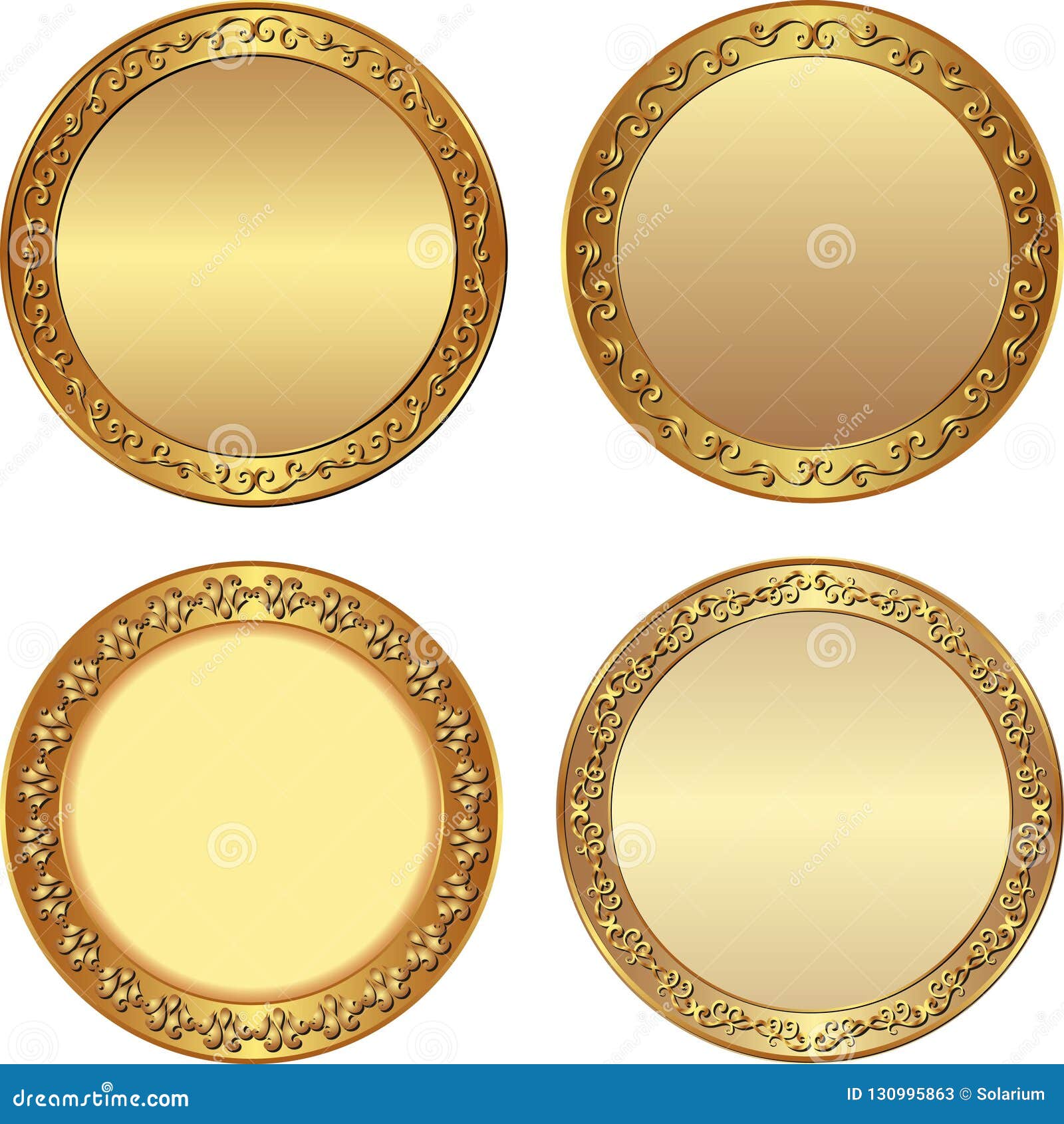 Labels stock vector. Illustration of circle, golden - 130995863