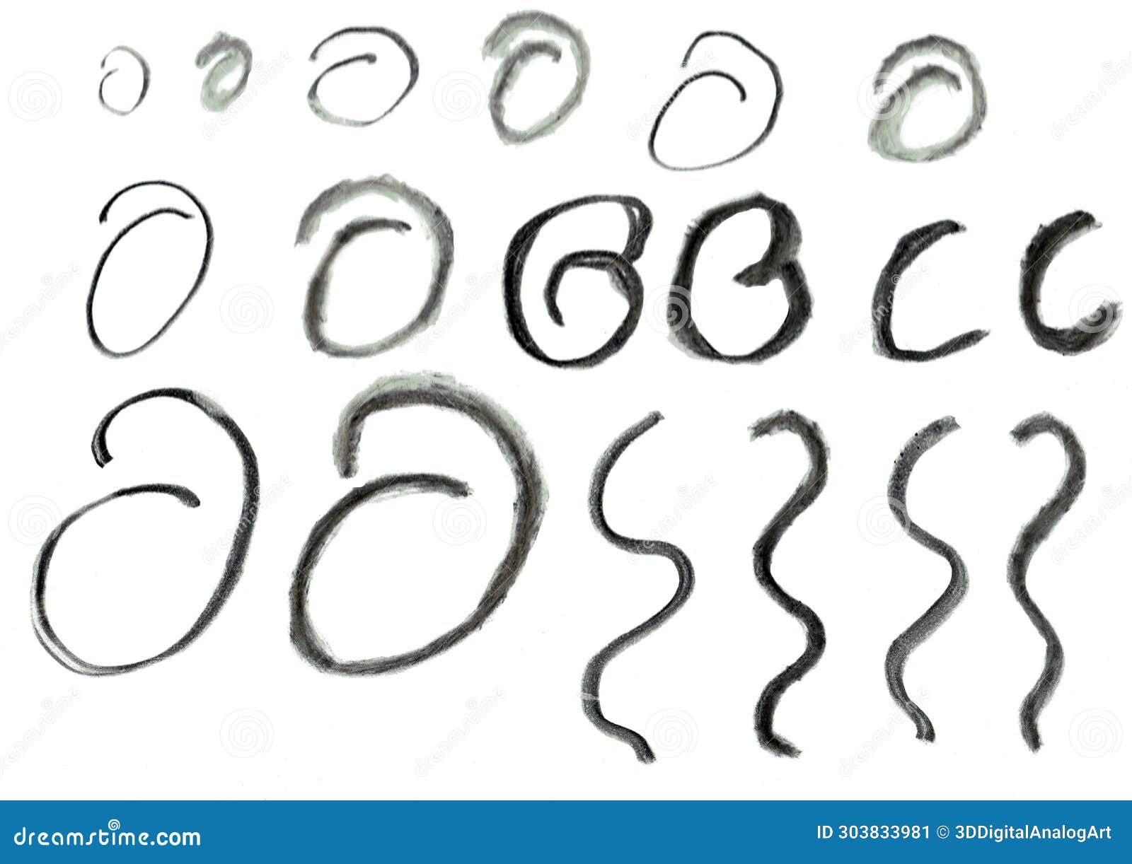 Set of Round Graphic Elements Stock Illustration - Illustration of ...