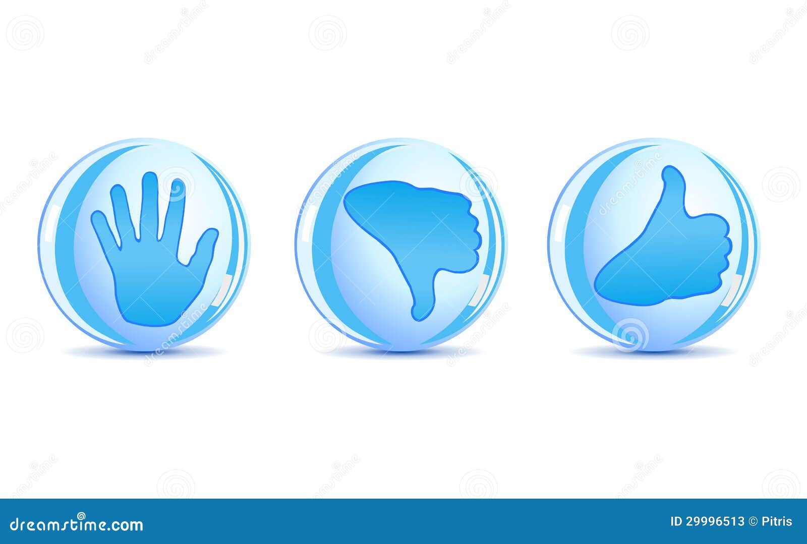 Set of Round Hand Symbols or Icons Stock Vector - Illustration of ...