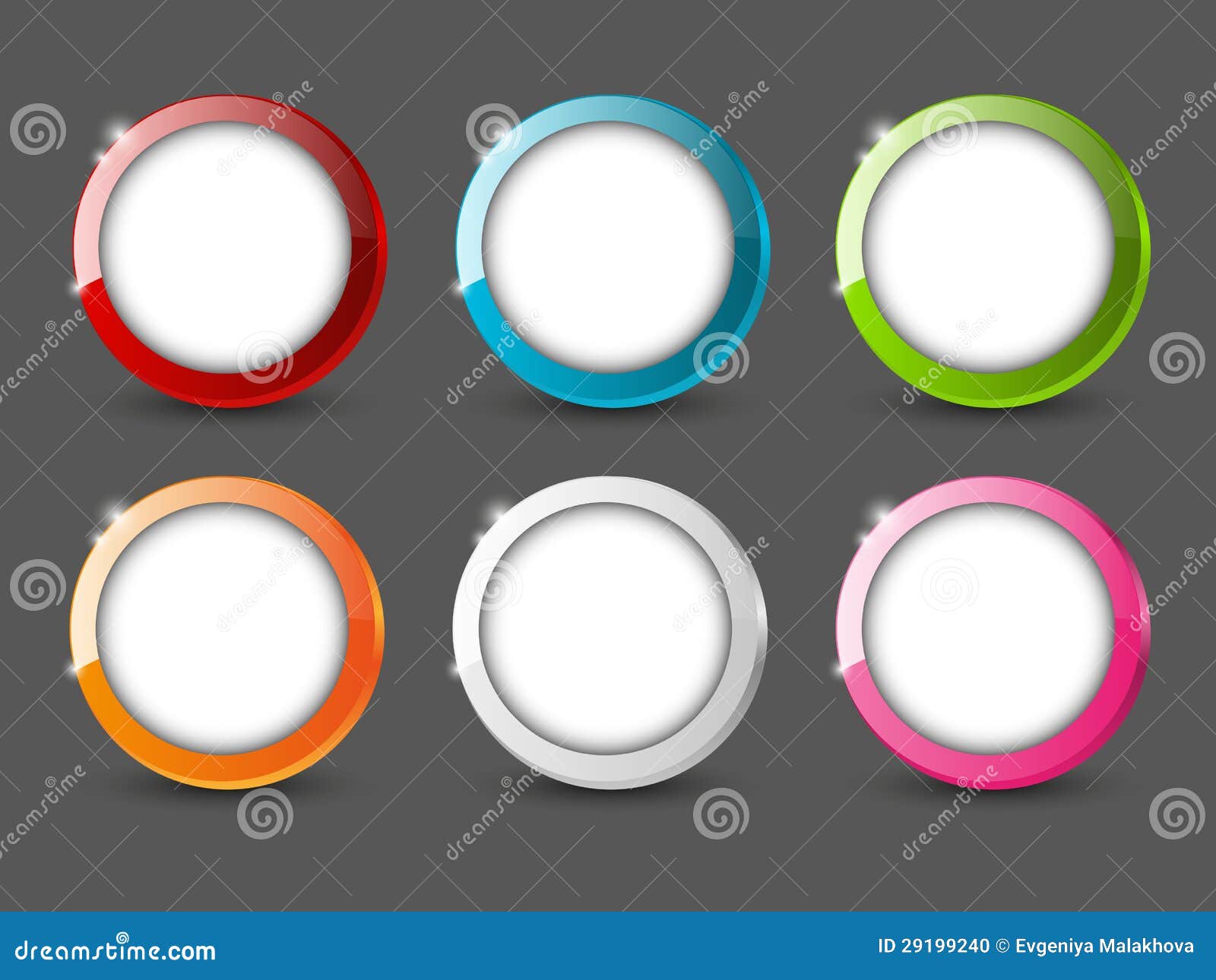 Set of round icons stock vector. Illustration of rainbow - 29199240