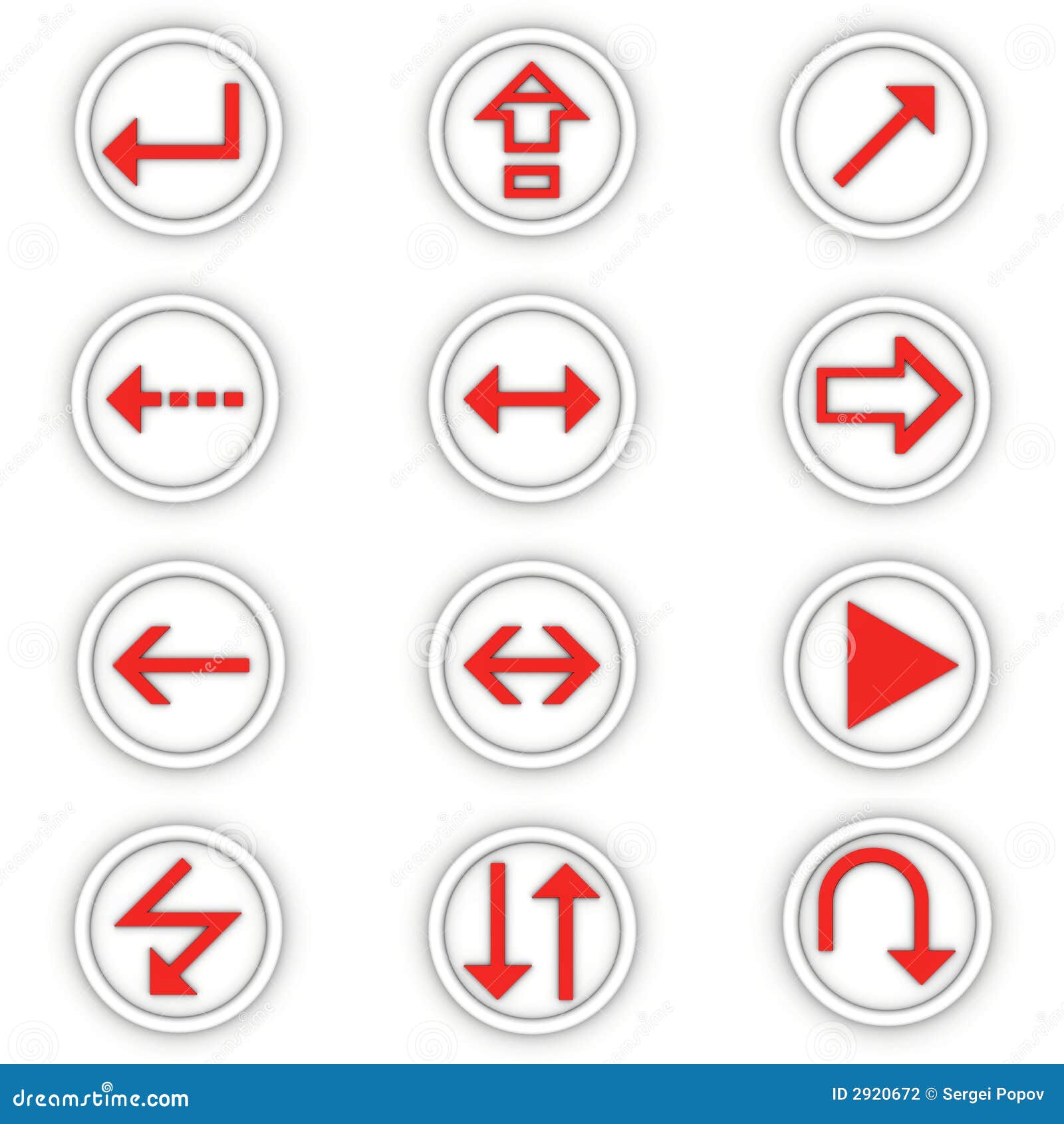Set Of Round Icons Picture. Image: 2920672
