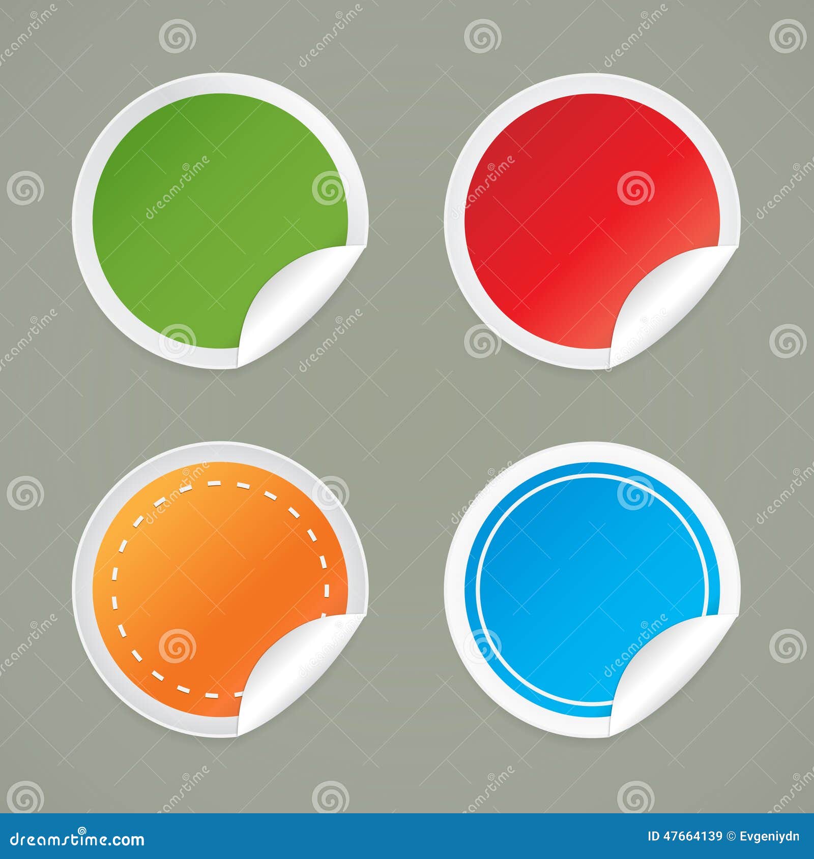 Set of round labels. stock vector. Illustration of goods - 47664139