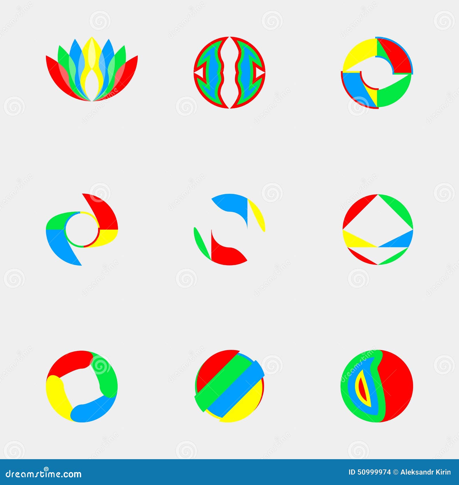 Set round logos stock vector. Illustration of abstract - 50999974