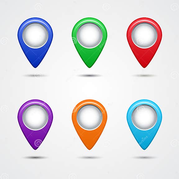 Set of round map pointers stock vector. Illustration of bubble - 55113598