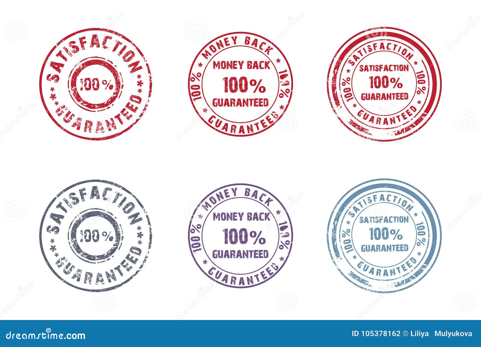 Set of 6 round old stamps stock vector. Illustration of splashed ...