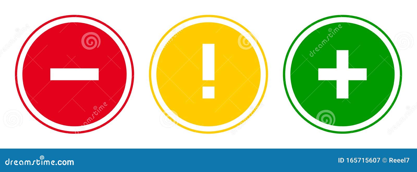 Set of Round Plus Sign, Exclamation Point, Minus Sign Icons, Buttons ... Set of Round Plus Sign, Exclamation Point, Minus Sign Icons, Buttons ...