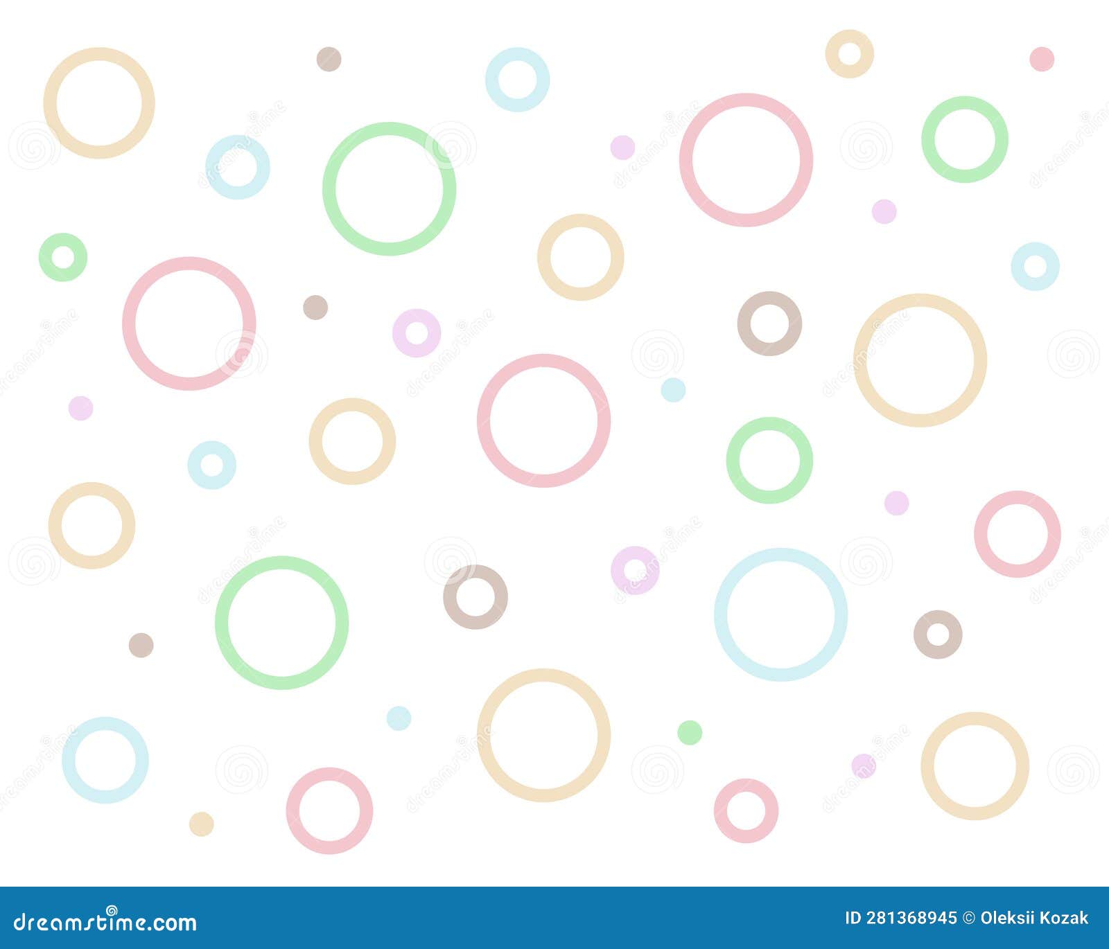 A Set of Round Shapes for the Background. Vector Flat Style, Shapes ...