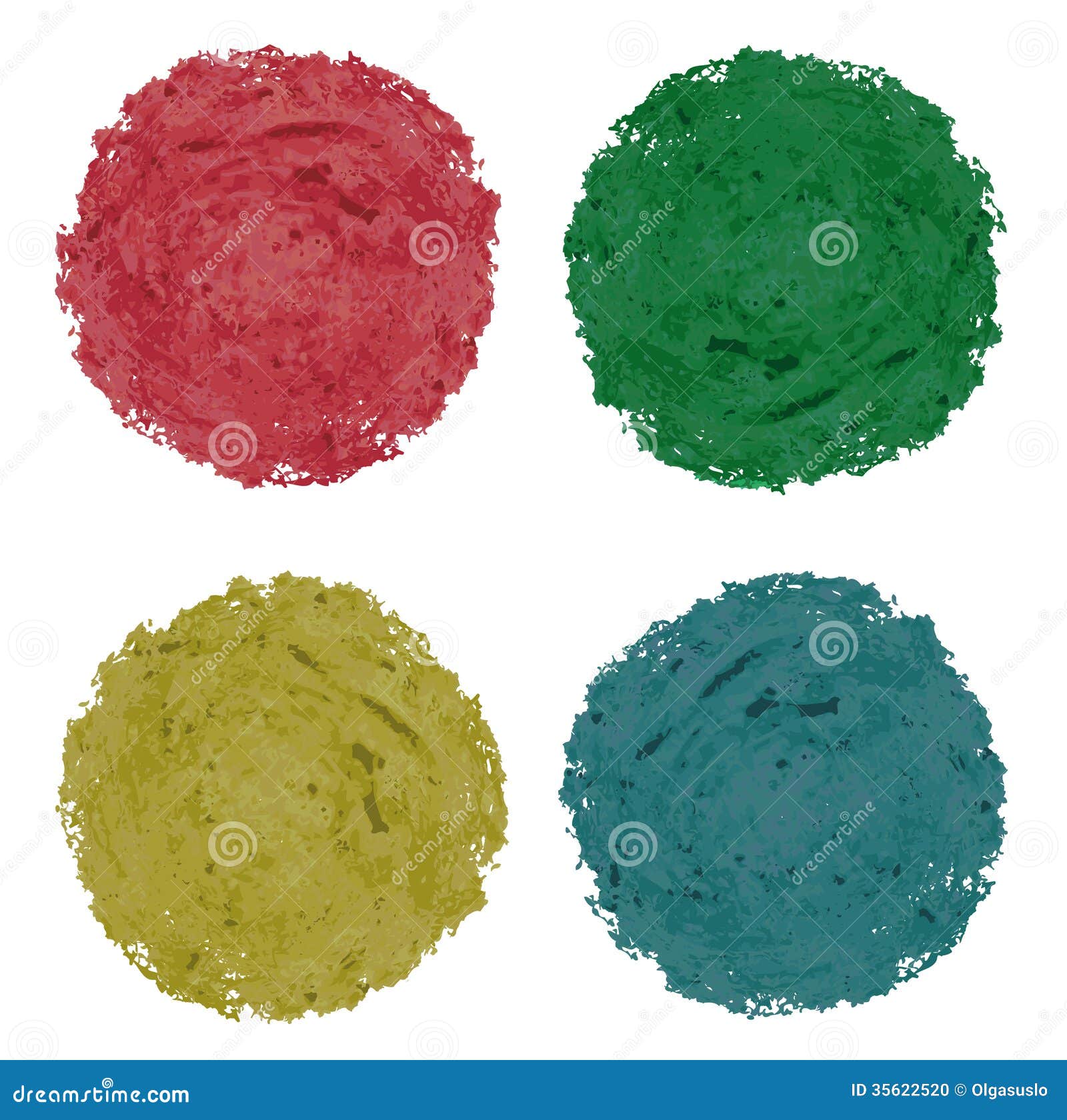 Set of round spots stock illustration. Illustration of painted - 35622520
