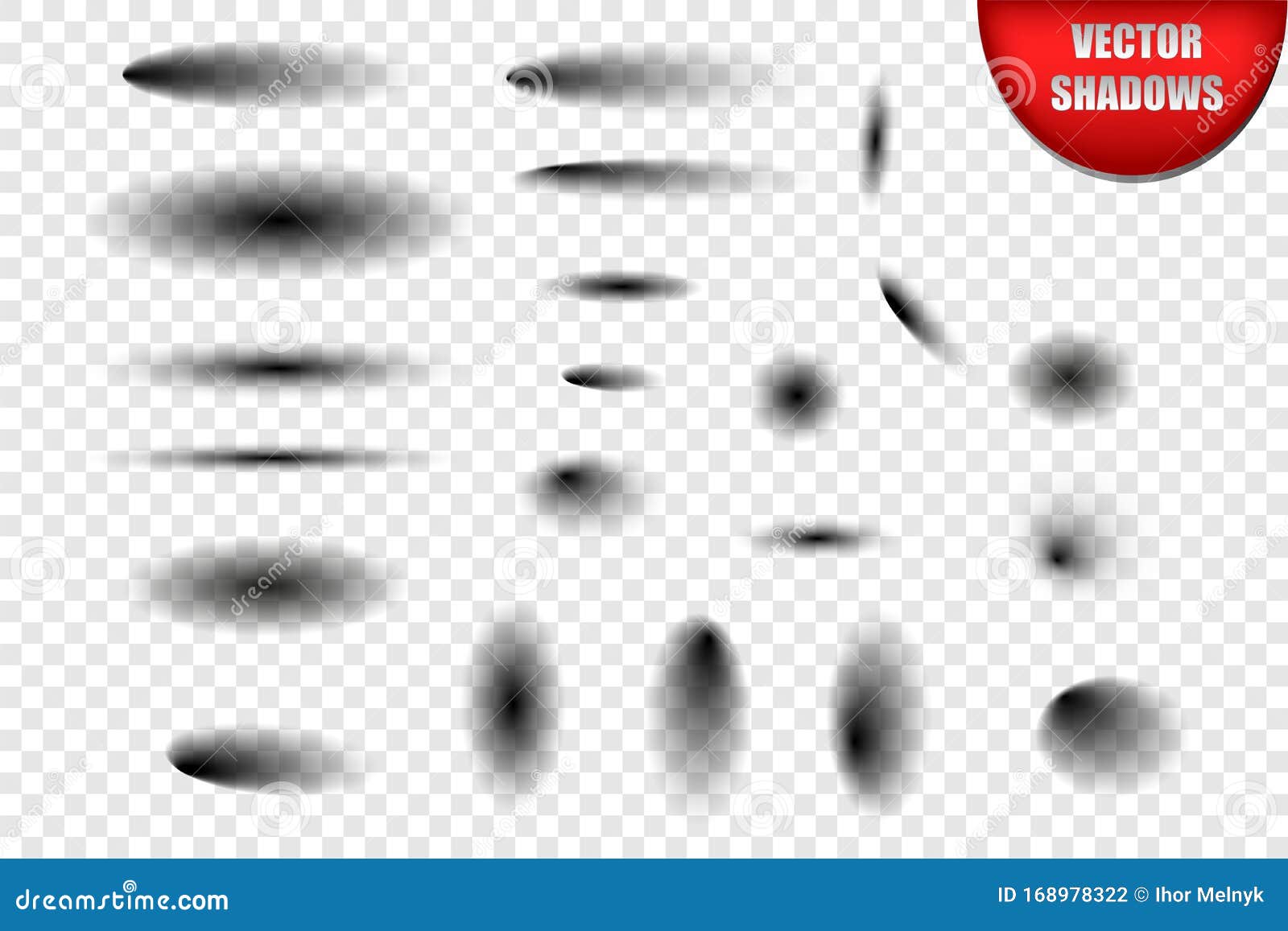 Set of Round and Square Shadow Stock Vector - Illustration of isolated ...