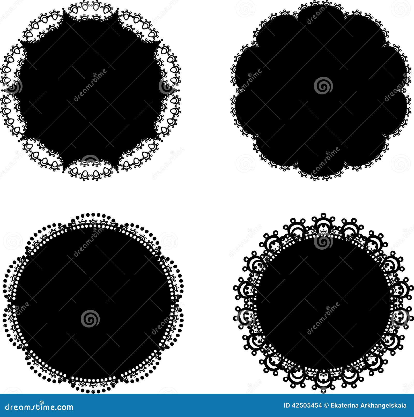 Set of round template stock vector. Illustration of elements - 42505454