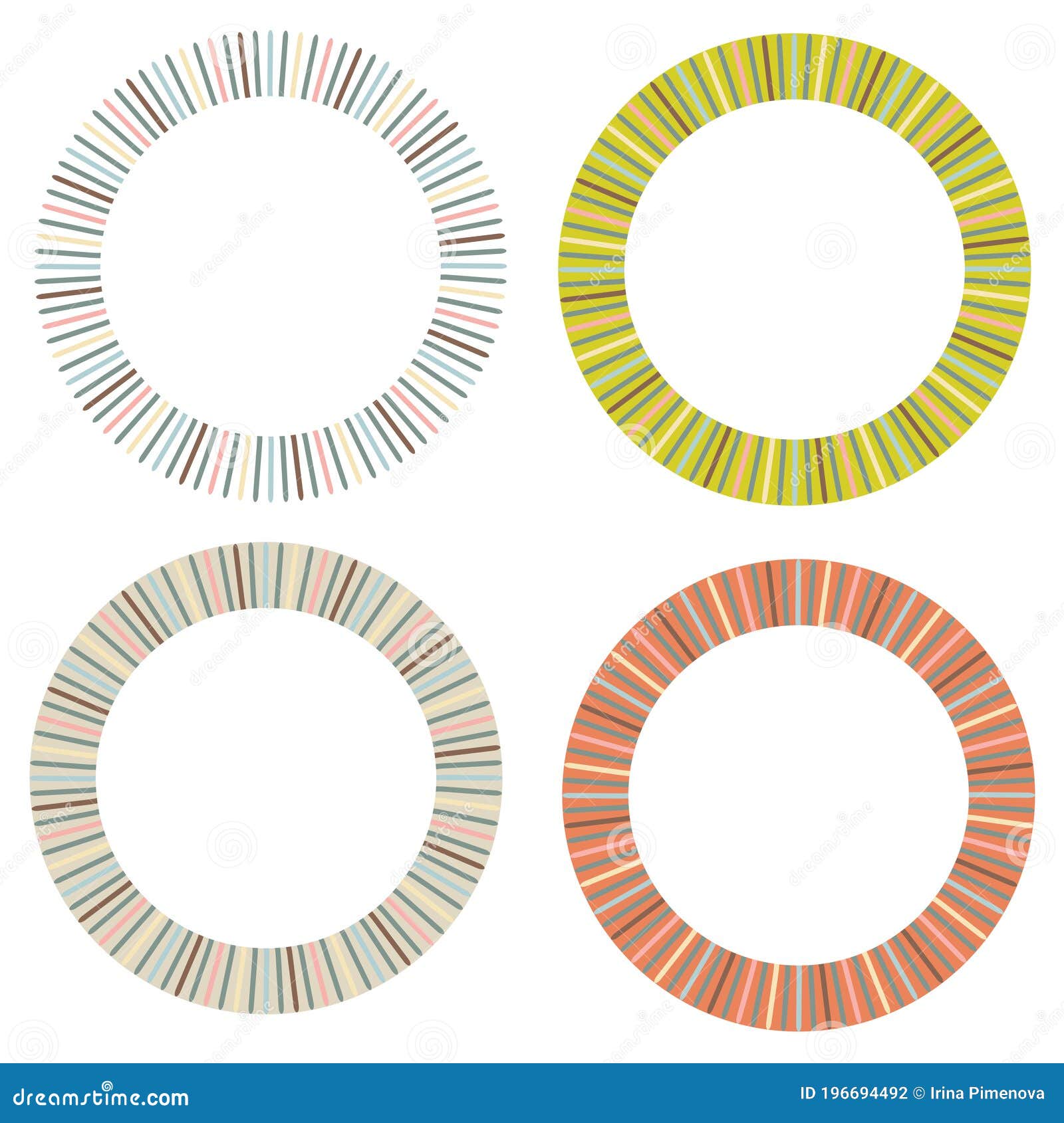 Set of Round Vector Frames. Stock Vector - Illustration of design ...