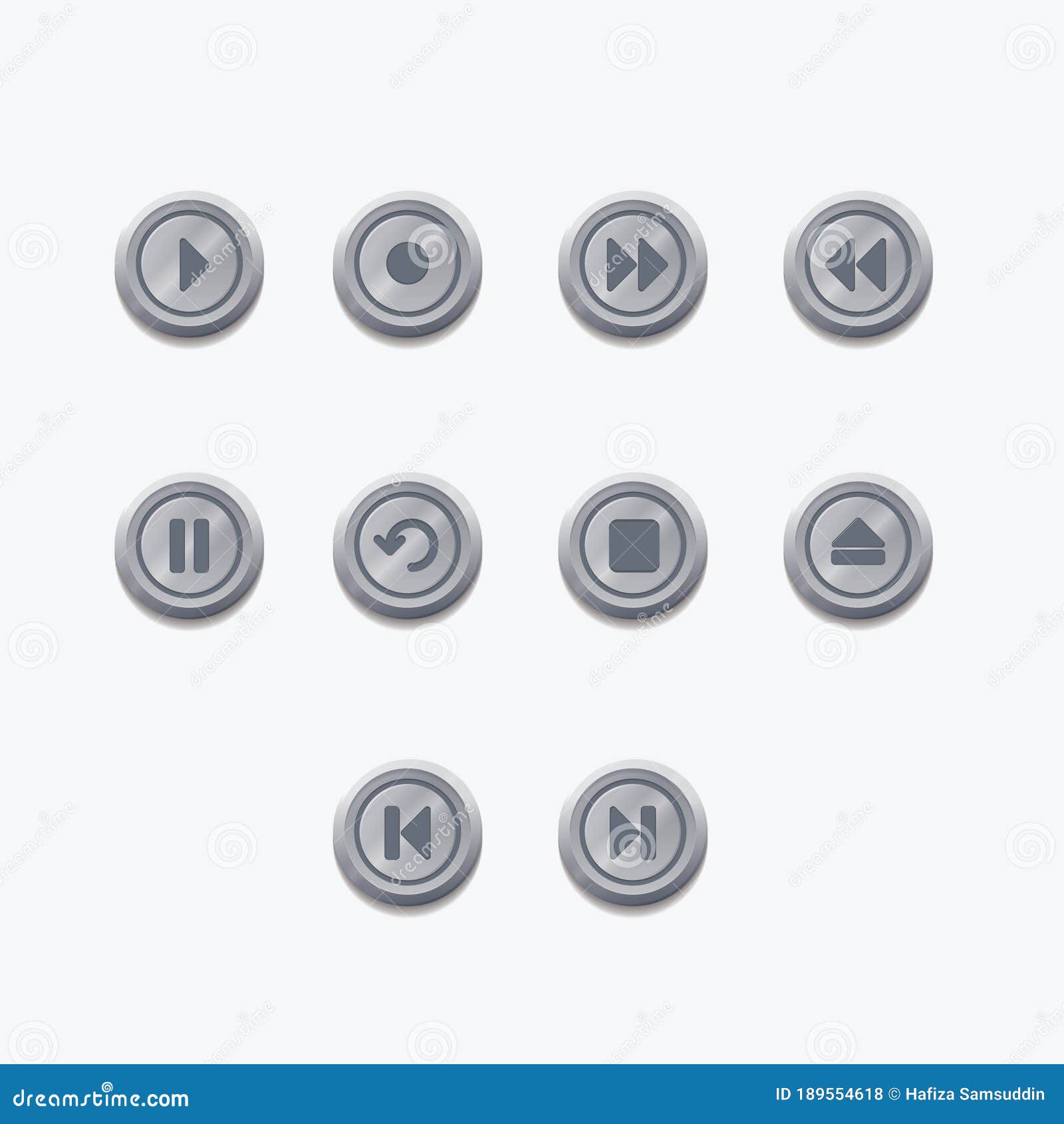 Set of Round Web Buttons. Vector Illustration Decorative Design Stock ...