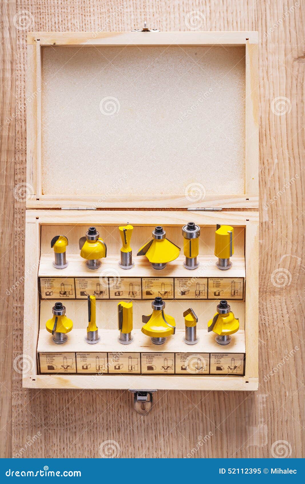 Set of Roundover Router Bits for Woodworking in Stock Image - Image of ...