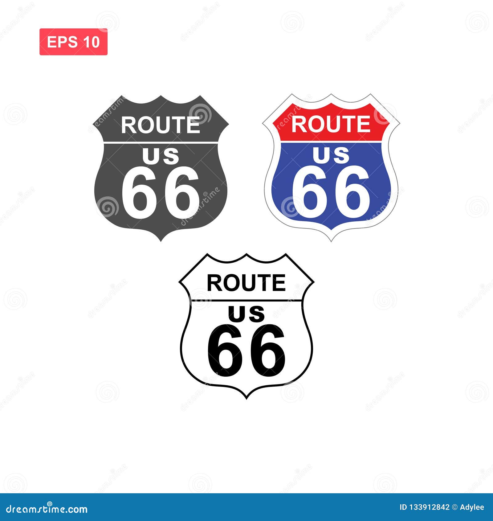 Route 66 Vector Sign | CartoonDealer.com #127810122