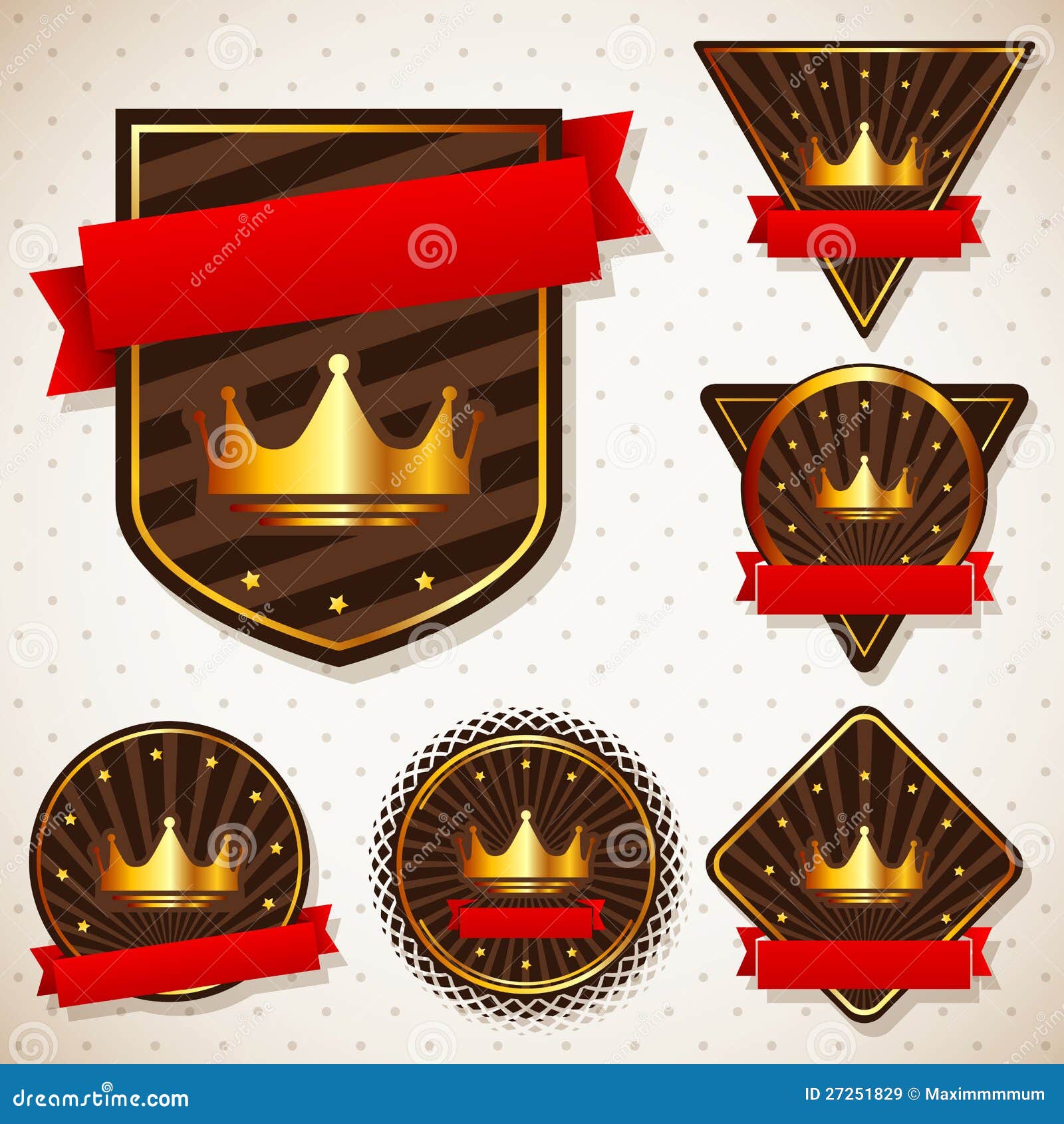 Set of royal labels stock illustration. Illustration of label - 27251829