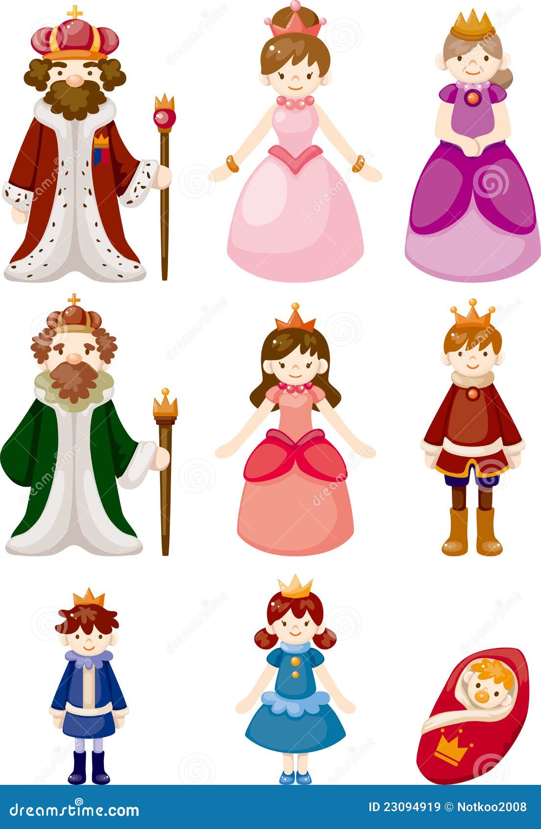 Set of Royal people stock vector. Illustration of group - 23094919