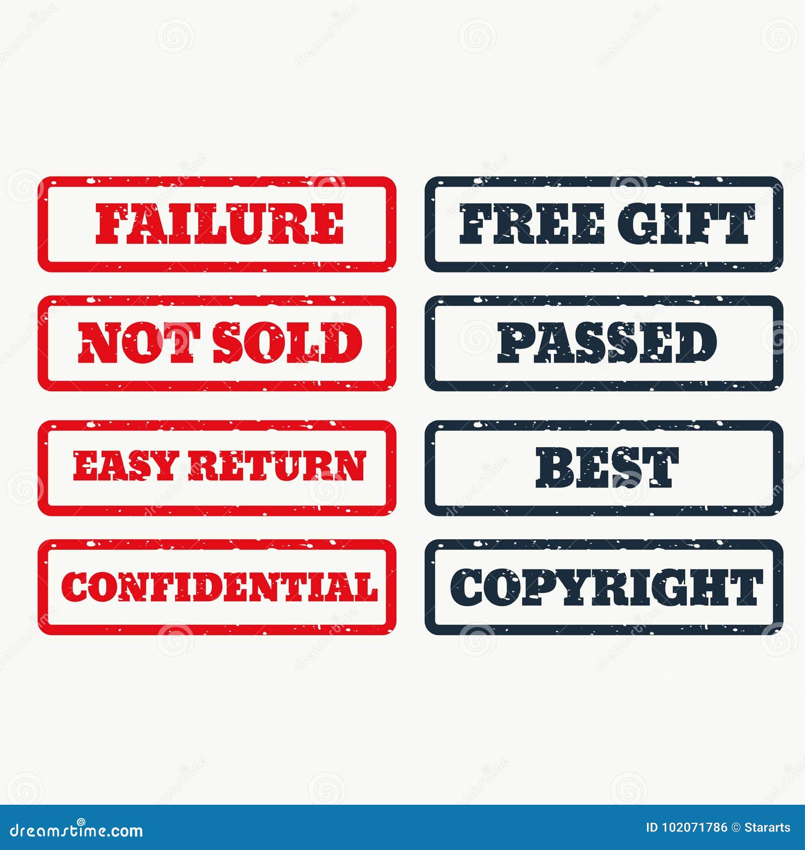 Set of Rubber Stamps with Various Texts Stock Vector - Illustration of ...