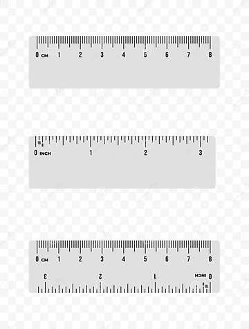 Set of Ruler Scale 8 Cm and 3 Inch Vector Design. Inch and Centimeter ...