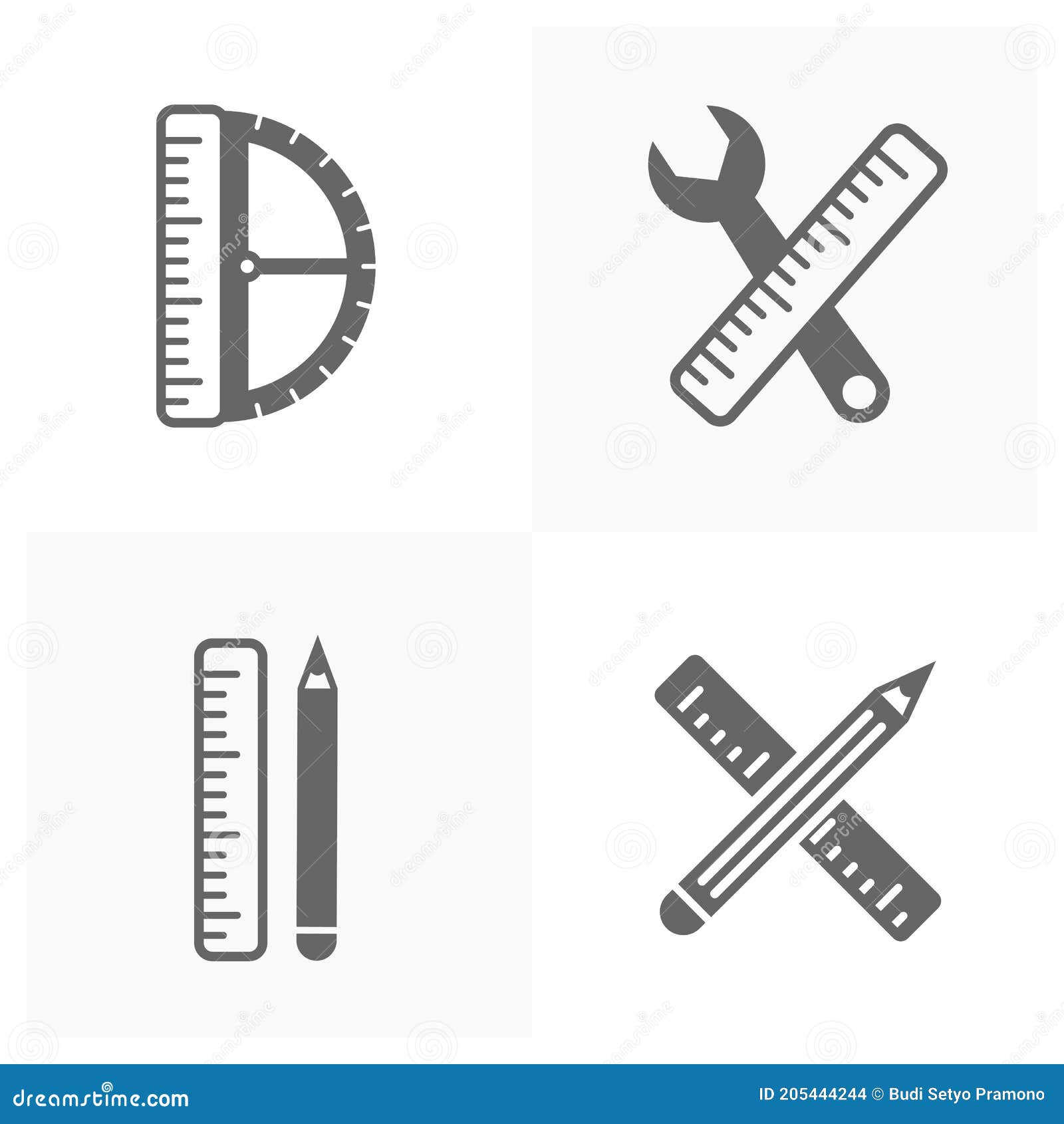 Set of Ruler Tools Icon Vector, Engineering Simple Icon Template ...