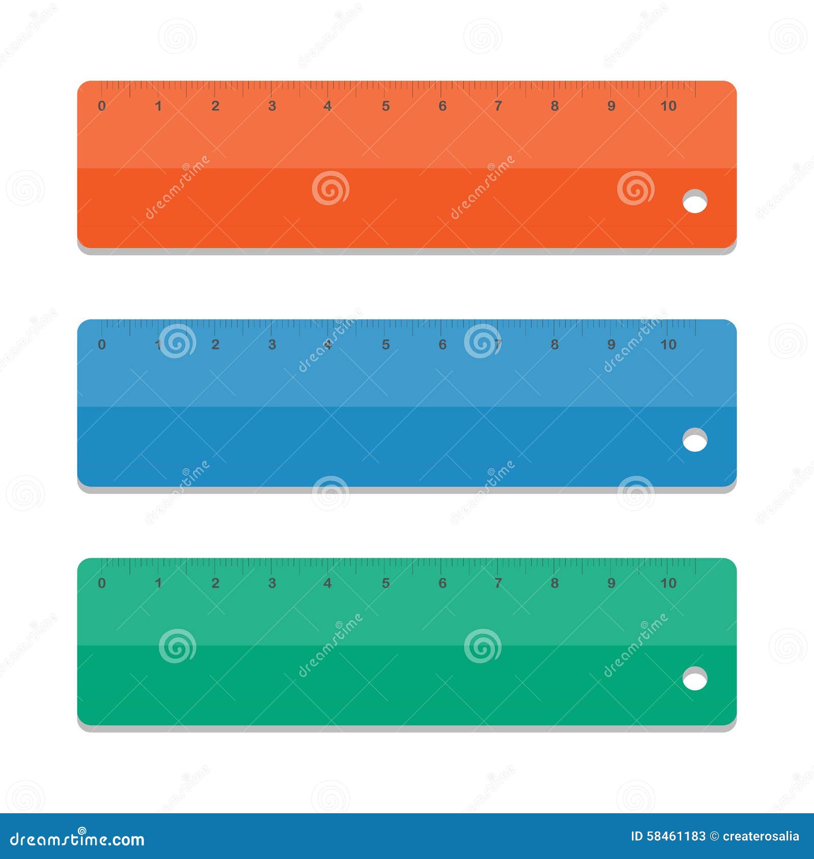 Set Rulers. Vector Illustration Stock Vector - Illustration of rule ...