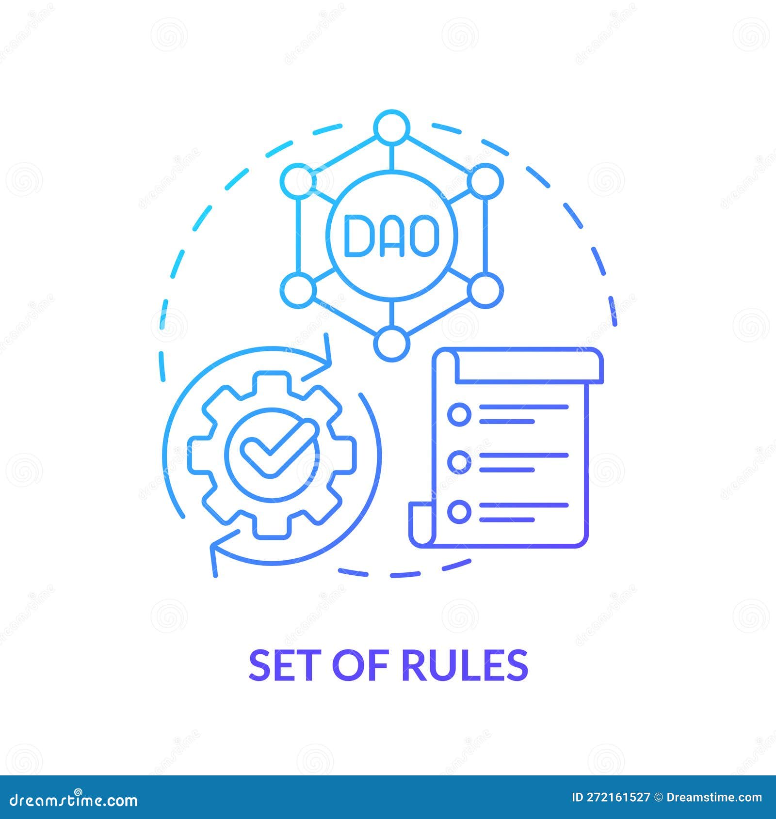 Set of Rules Blue Gradient Concept Icon Stock Vector - Illustration of ...