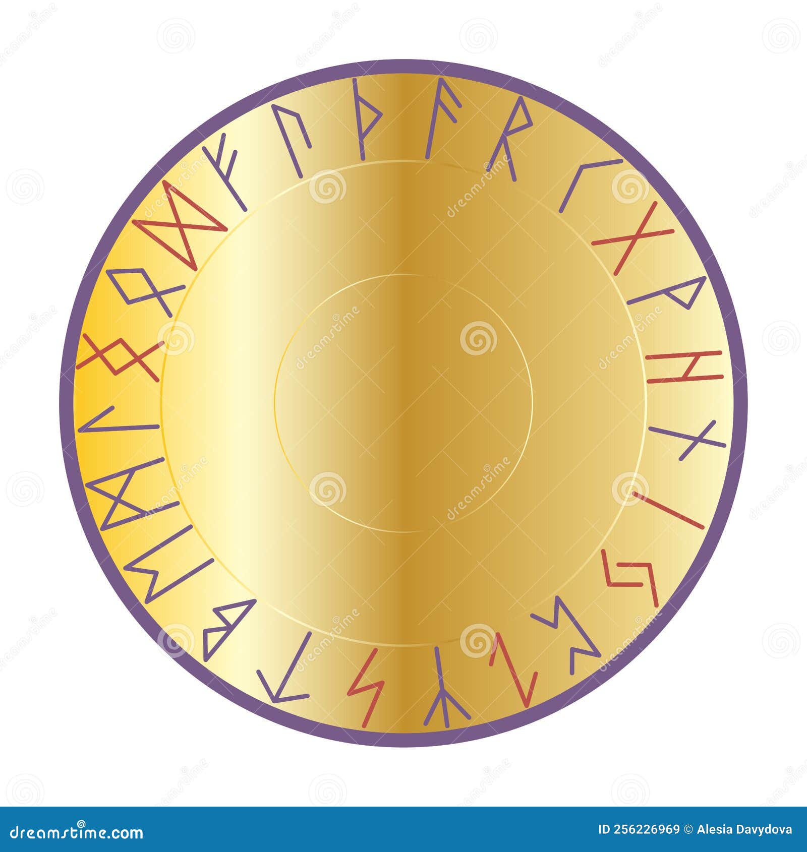A Set of Runes in a Circle. Esoteric Emblem, Logo Stock Vector ...