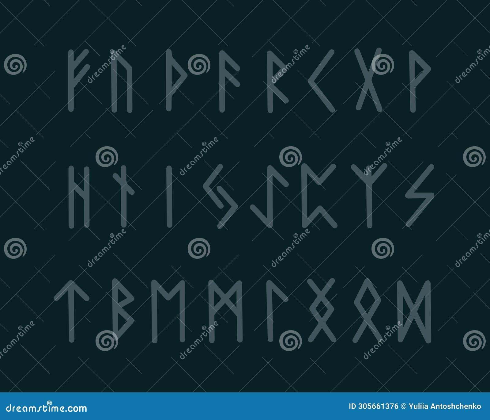 A Set of Runes.Divination on Runes Stock Vector - Illustration of ...