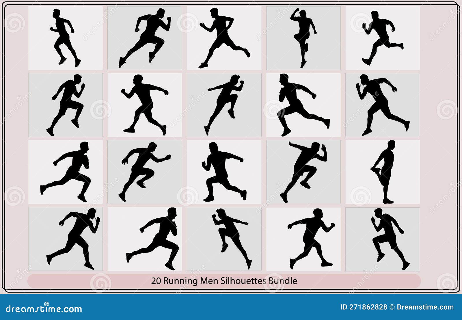 Man Running Sprinting Stick Figure Run Sprint Jog Jogging Black And