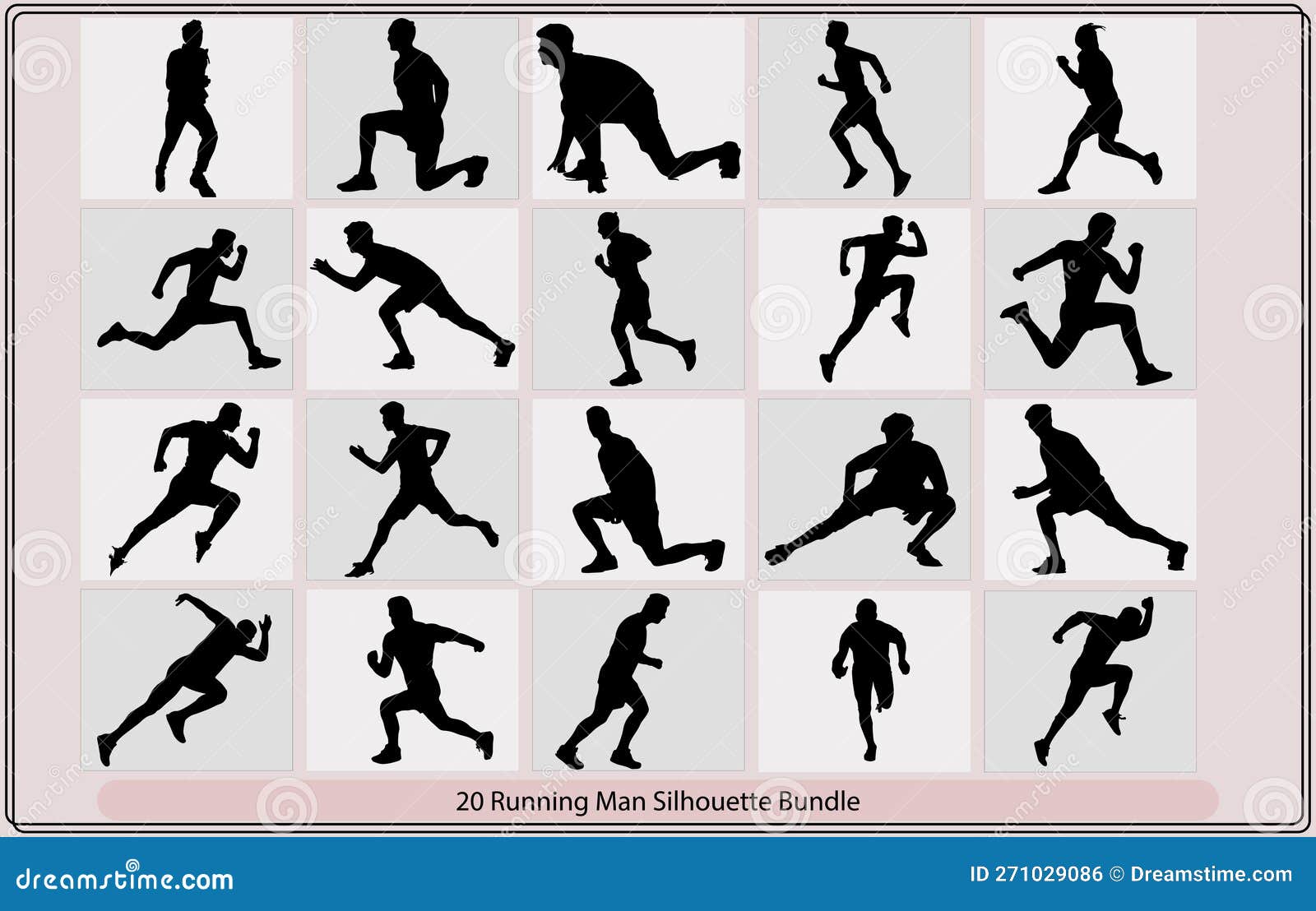 Set Running Silhouettes.Run.Running Men and Women,Runner. Vector ...