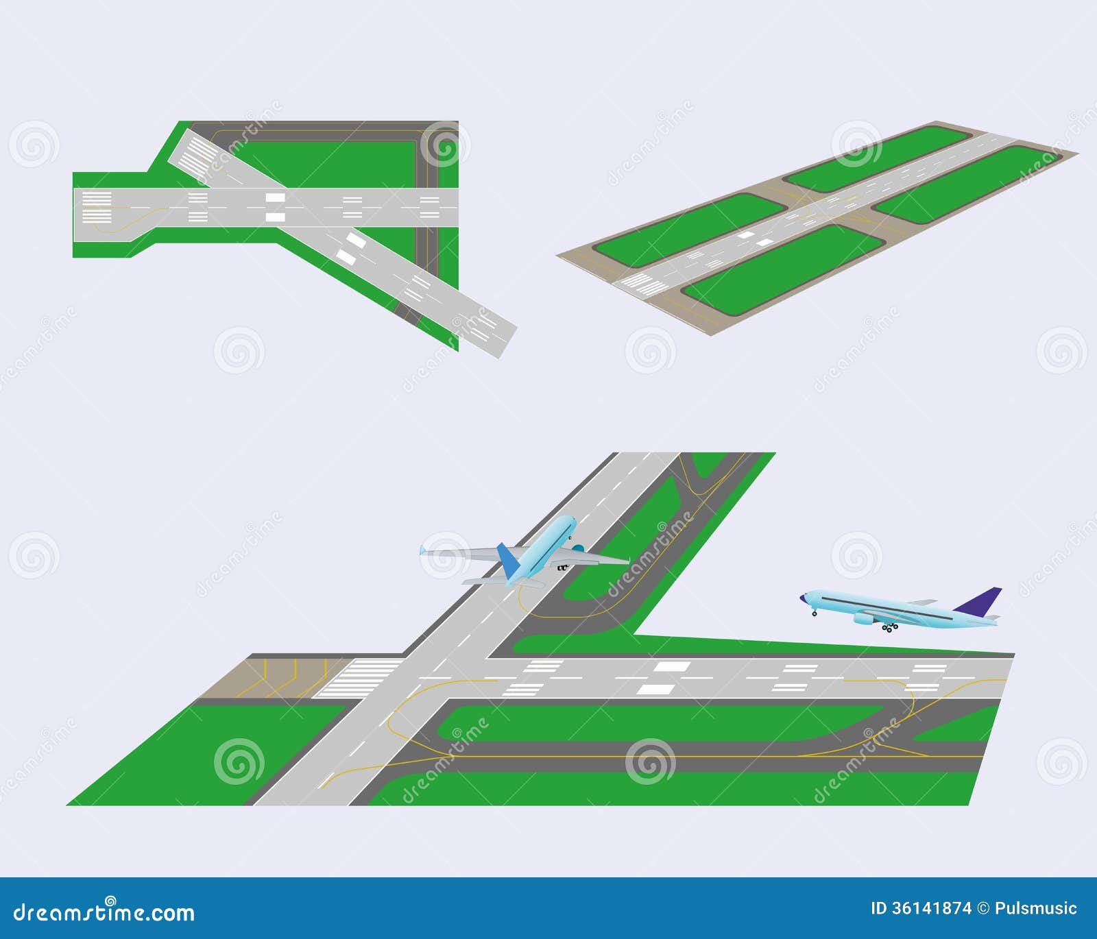 Set. Runways stock vector. Illustration of business, topview - 36141874