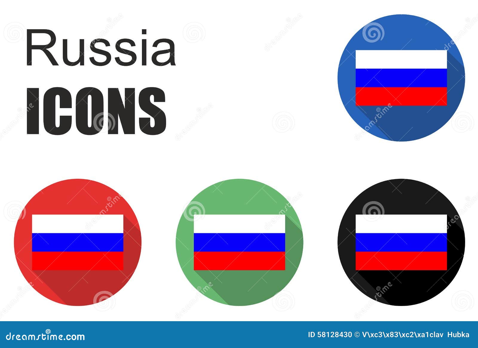 Set russia icons stock vector. Illustration of isolated - 58128430