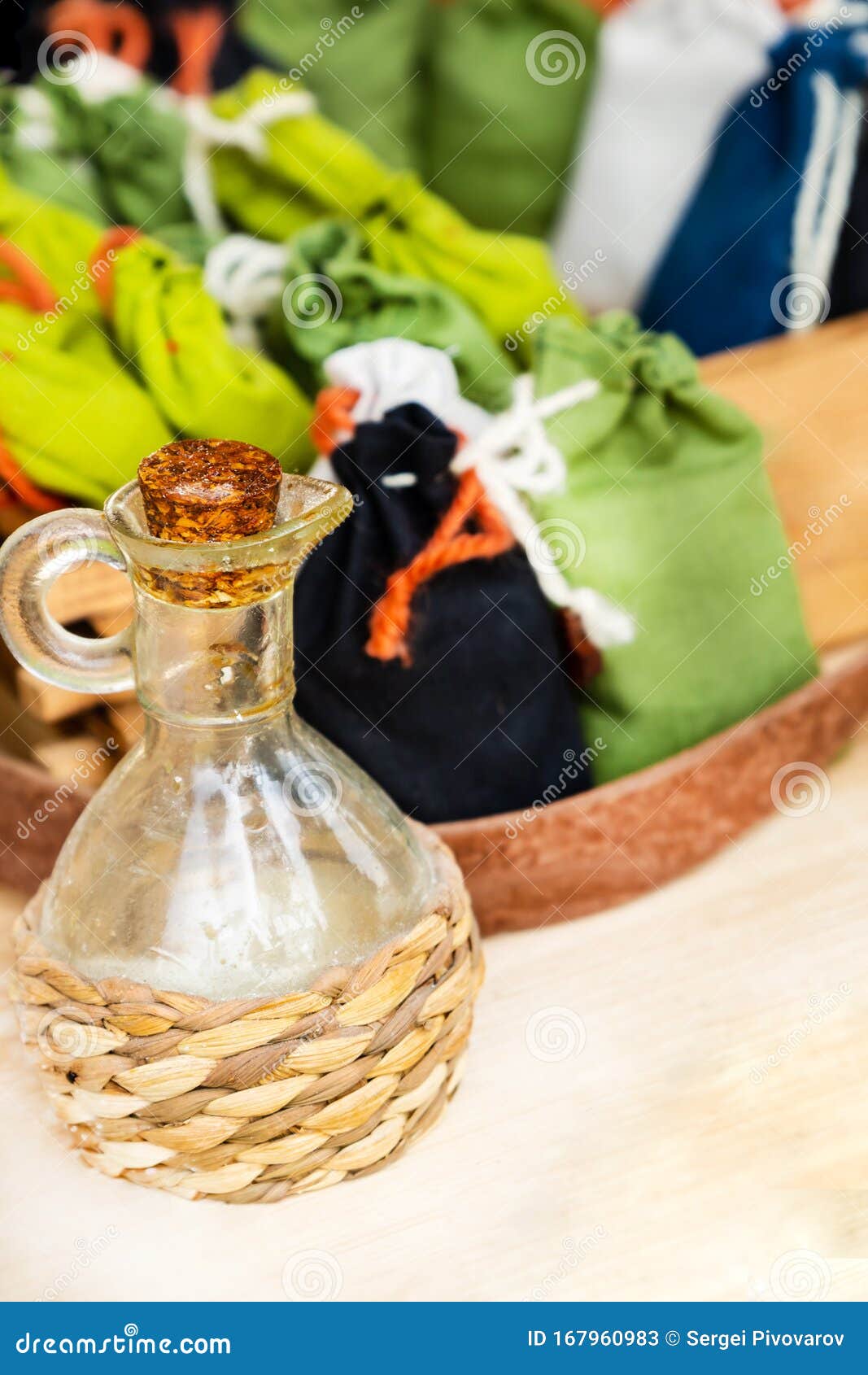 Set Rustic Multi Sack of Herbs Medicinal Fragrant Sachet Vertical Base ...