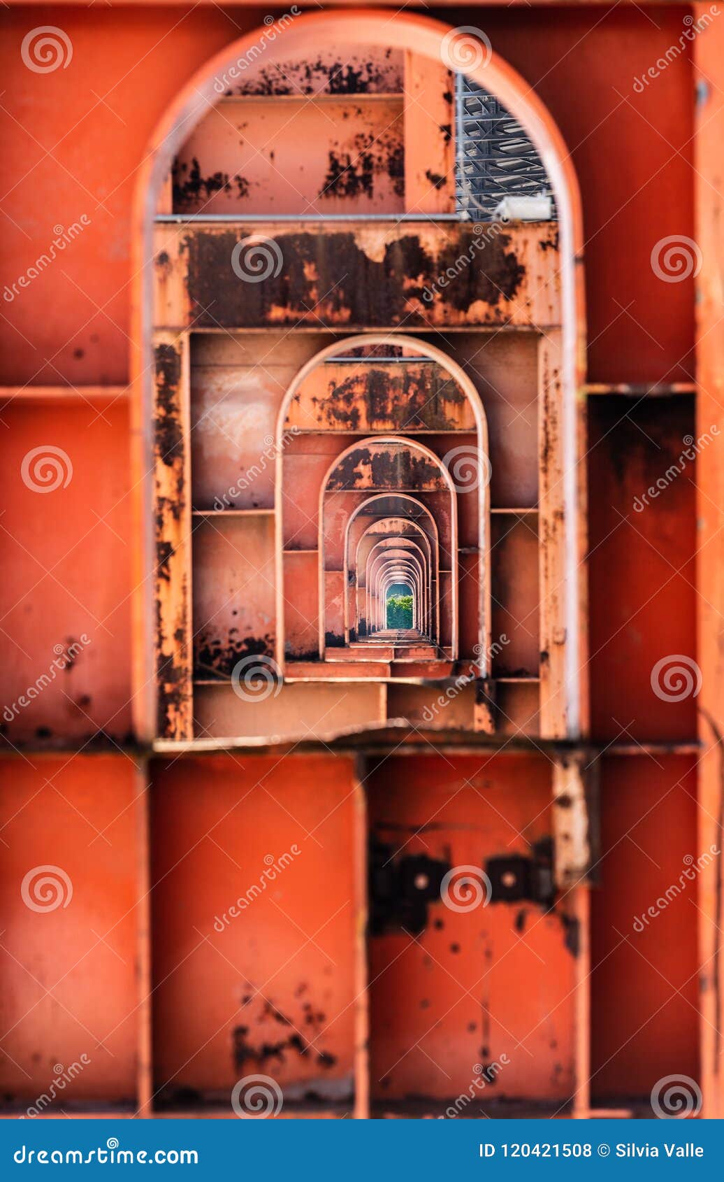 Set of Rusty Arches into an Urban Park Stock Photo - Image of arches ...