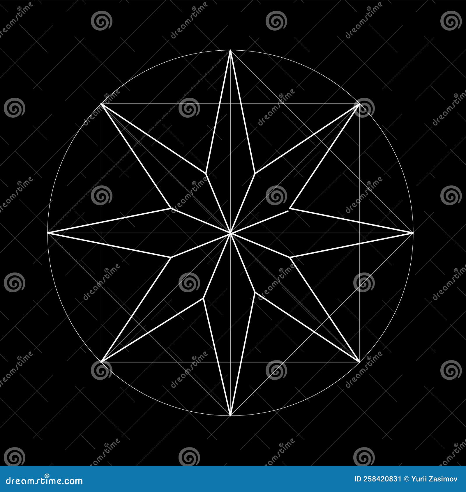 Set of Sacred Geometry. Vector Illustration Isolated on White. Sacred ...